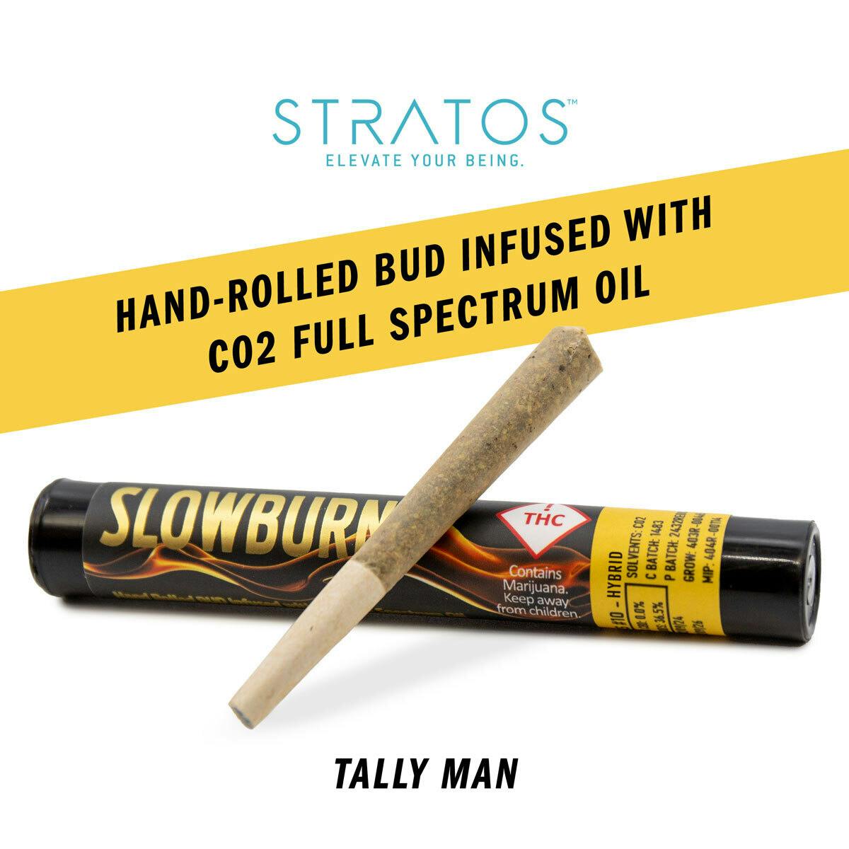 Slow Burn Full-spectrum Oil Infused Hybrid Pre-roll Tally Man - Stratos