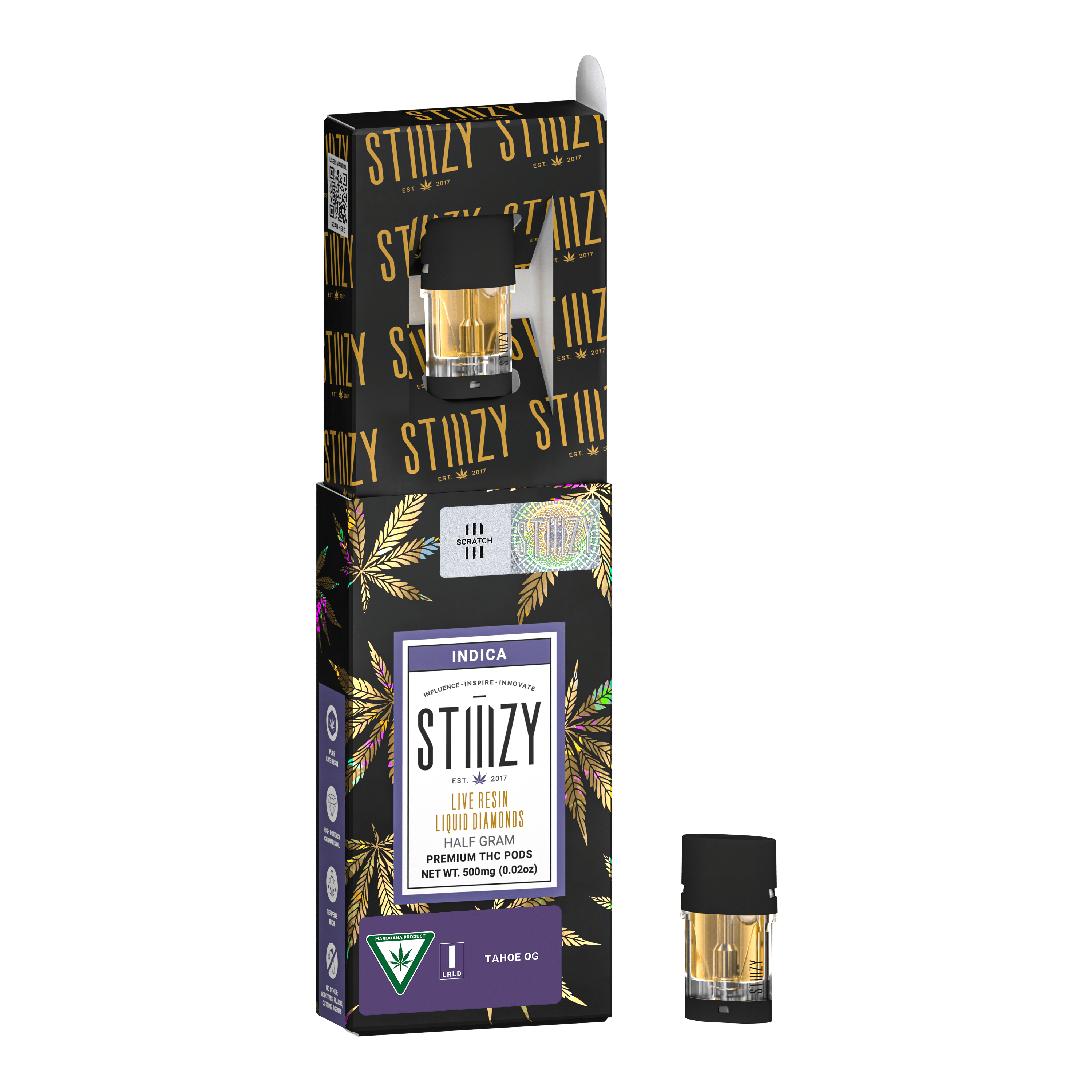 Vape Cartridge - TAHOE OG .5G Live Resin Liquid Diamonds Pod - STIIIZY ...