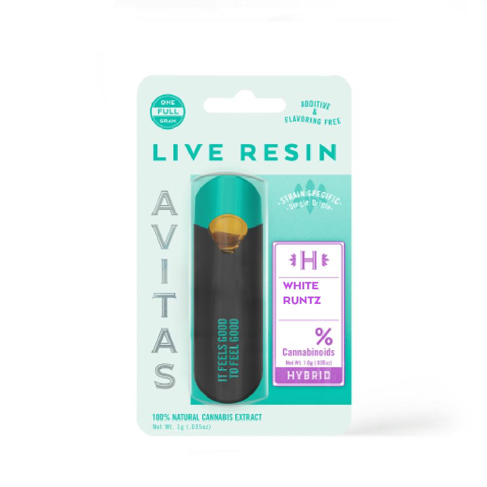 White Runtz Live Resin All In One 1g - Avitas