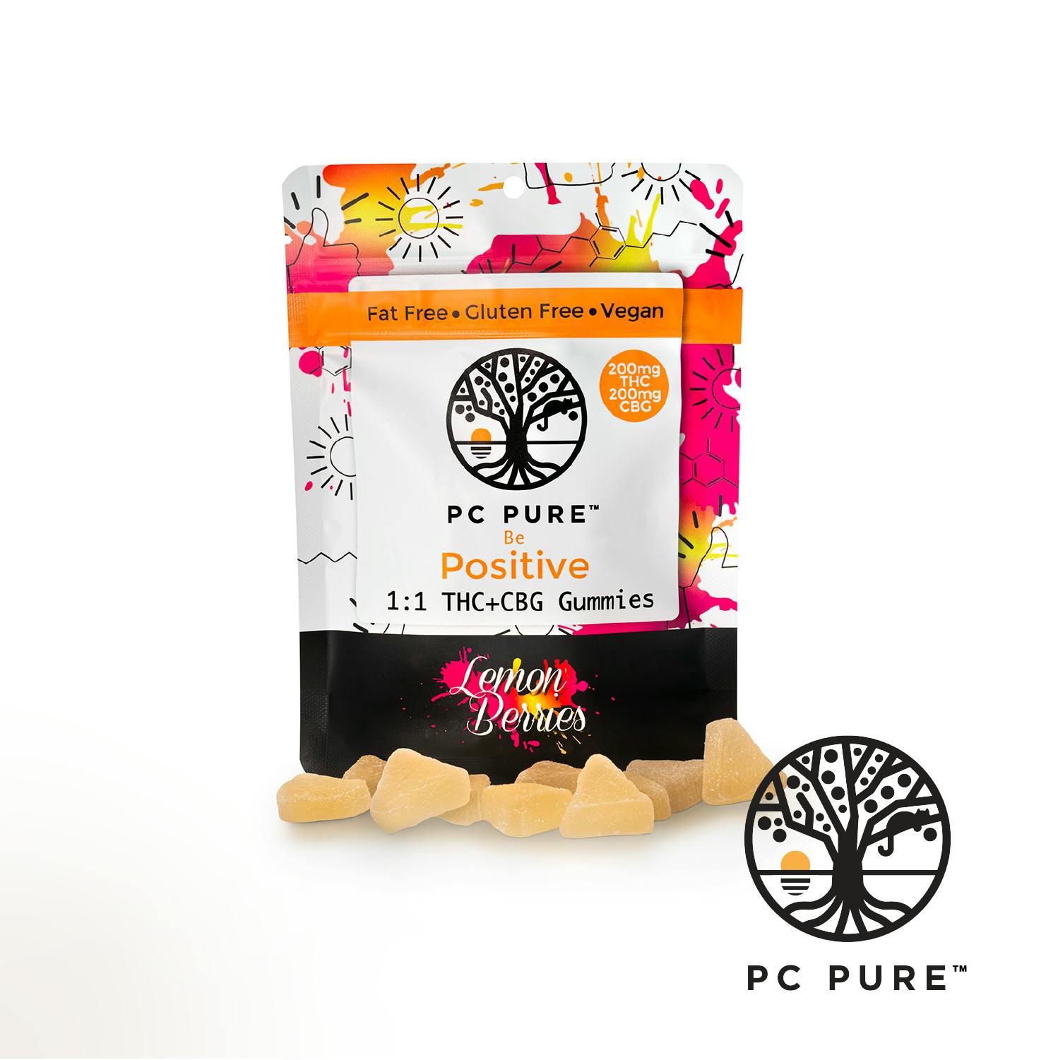 CBG THC Lemon Berries Gummies - PC Pure - Michigan