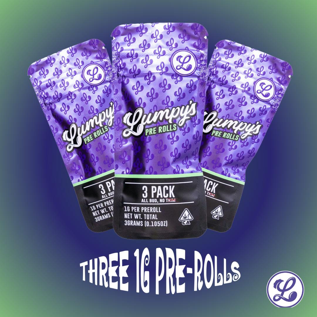 Lumpy's Flowers | Threepeat | Pre-Roll Pack | 3g - Lumpy's Flowers