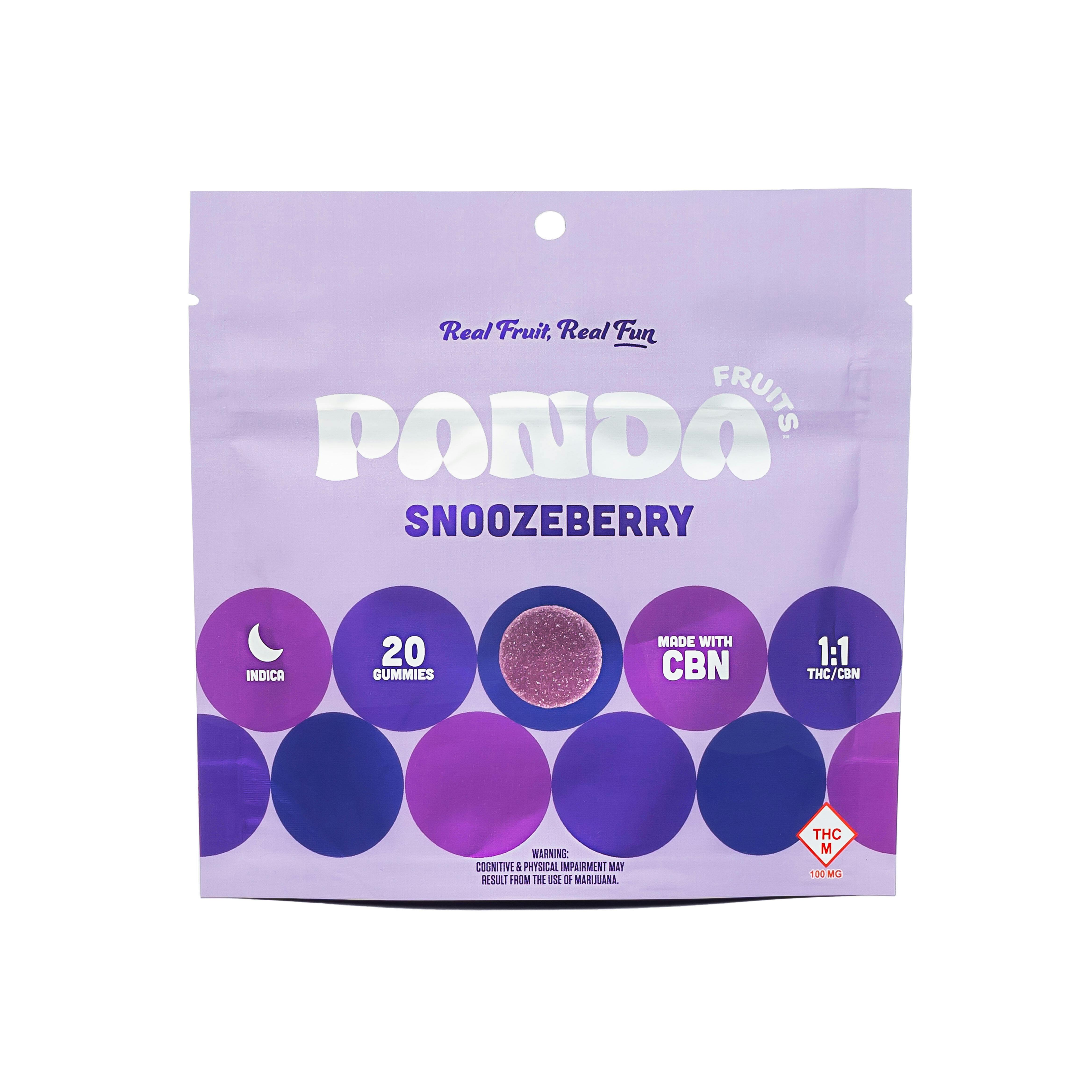 Panda Fruits Snoozeberry 100mg THC : 100mg CBN - Nuthera