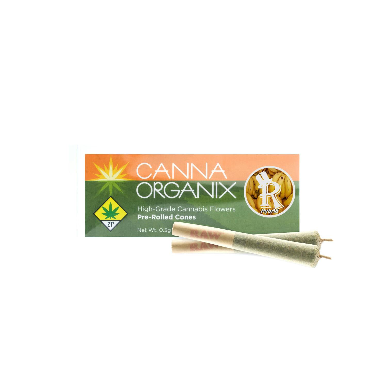 Canna Organix Banana Runtz | Pre Roll Pack | 1g (.5g ea) | Weedmaps