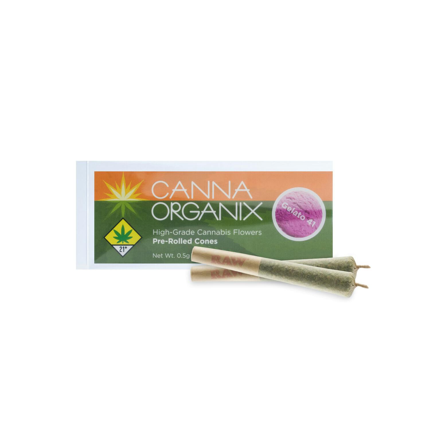 Canna Organix Gelato 41 | Pre Roll Pack | 1g (.5g ea) | Weedmaps