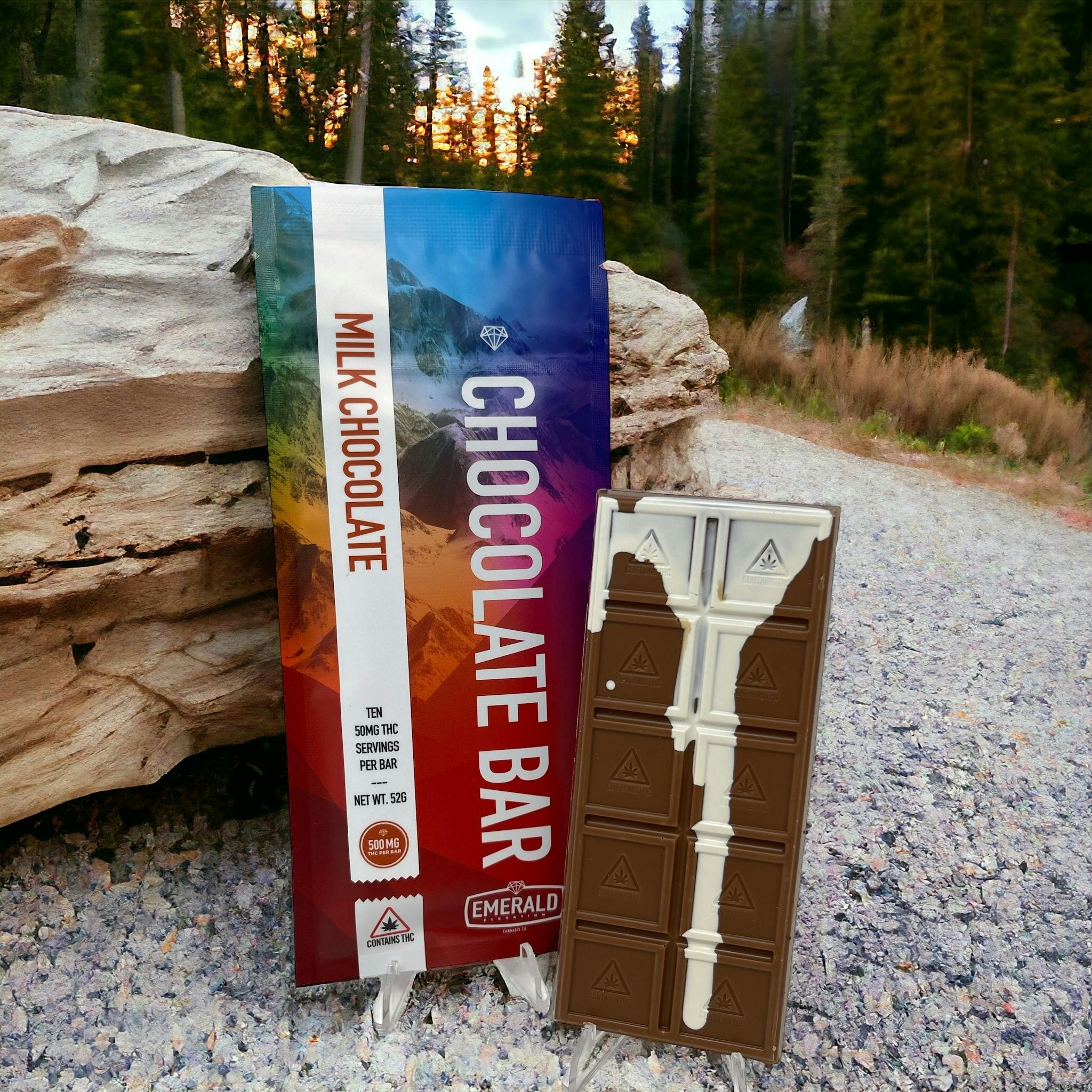 500mg Full Spectrum, Milk Chocolate Bar - Emerald Elevation Cannabis Co