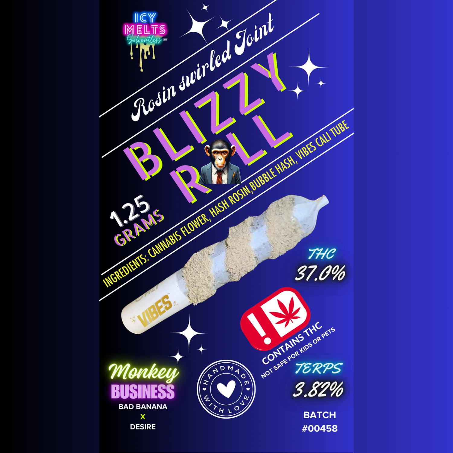 Blizzy Rolls - Monkey Business - ICY MELTS SOLVENTLESS