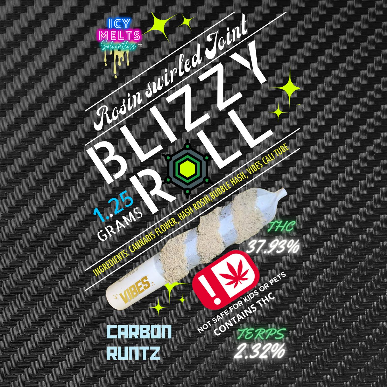 Blizzy Rolls - Carbon Runtz - ICY MELTS SOLVENTLESS