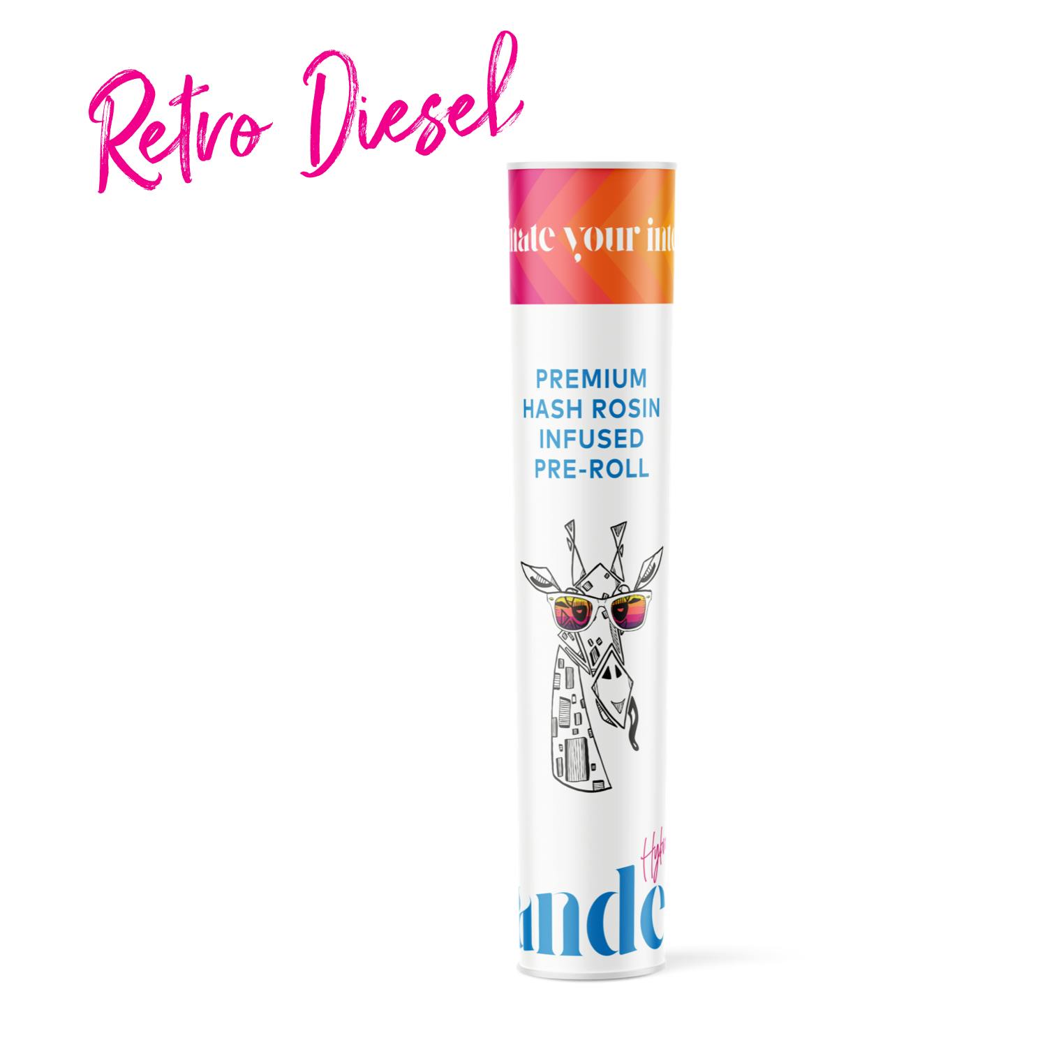Candela Retro Diesel .7G Solventless Hash Rosin Infused Pre-Roll - Candela