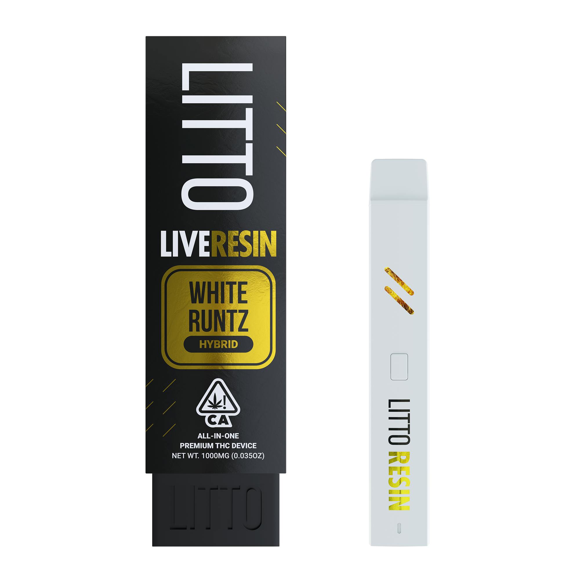 LITTO - White Runtz - Live Resin All-In-One - Hybrid - 1G - LITTO
