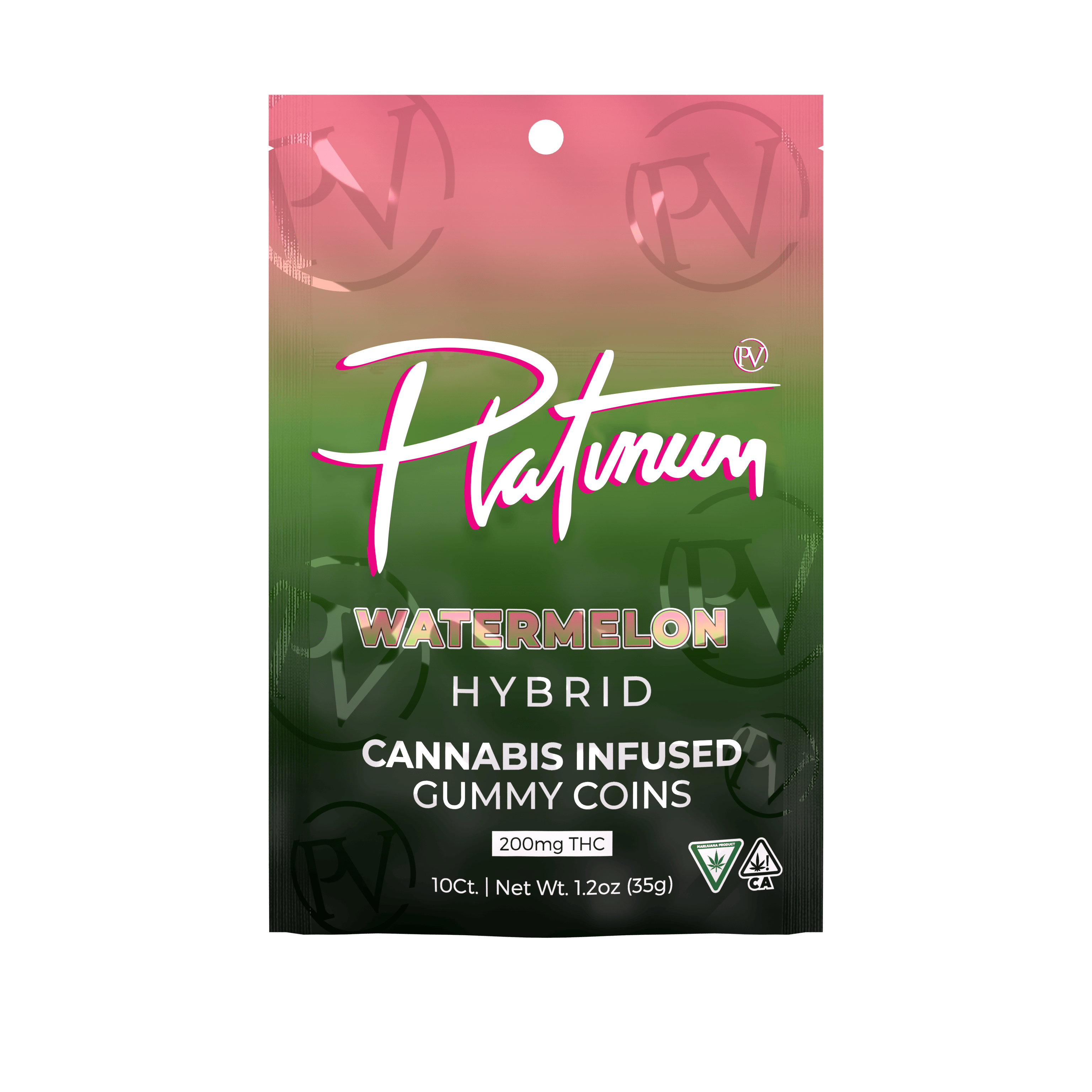 Platinum Vape 200mg Gummies - Watermelon (Hybrid) - Platinum Vape