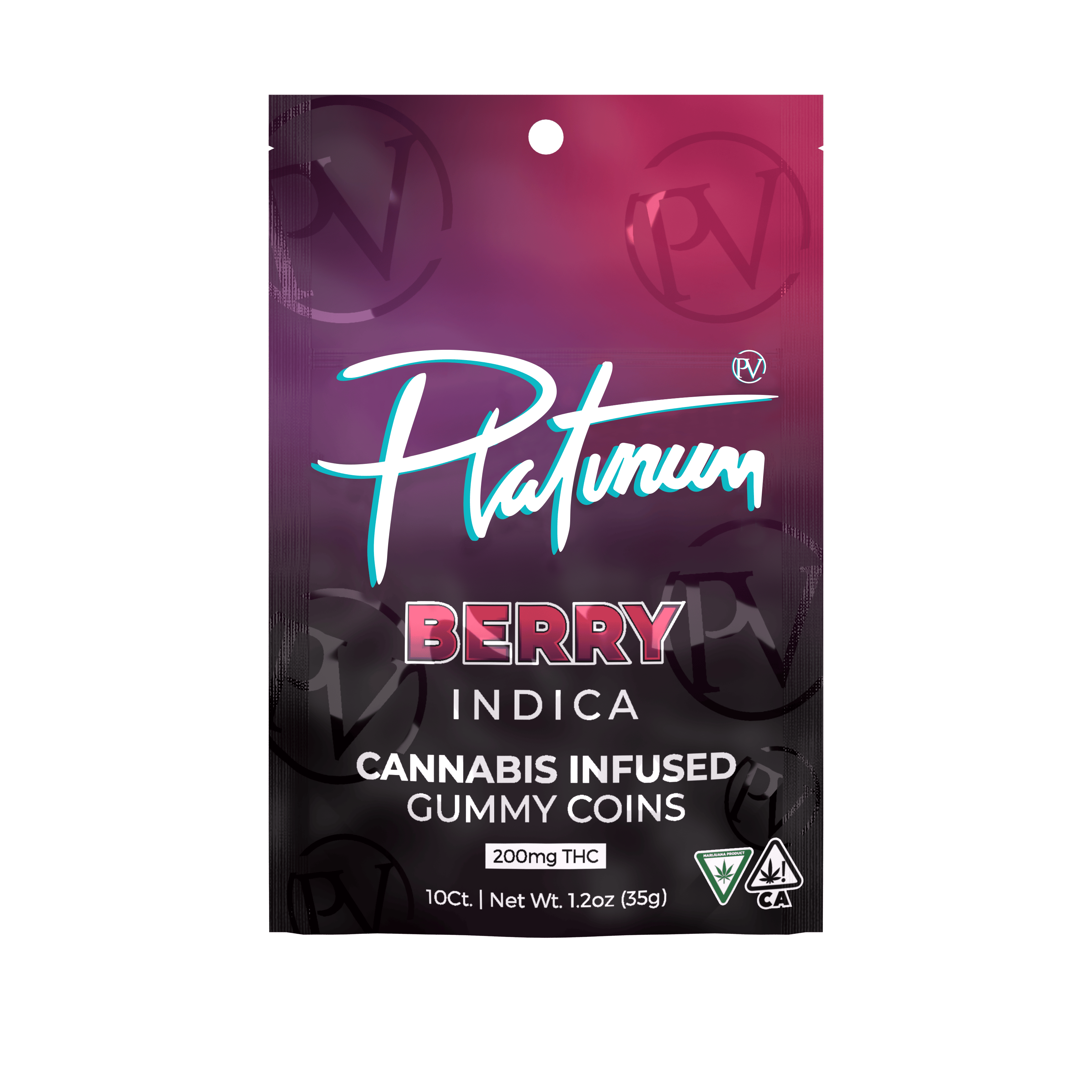 Platinum Vape 200mg Gummies - Berry (Indica) - Platinum Vape