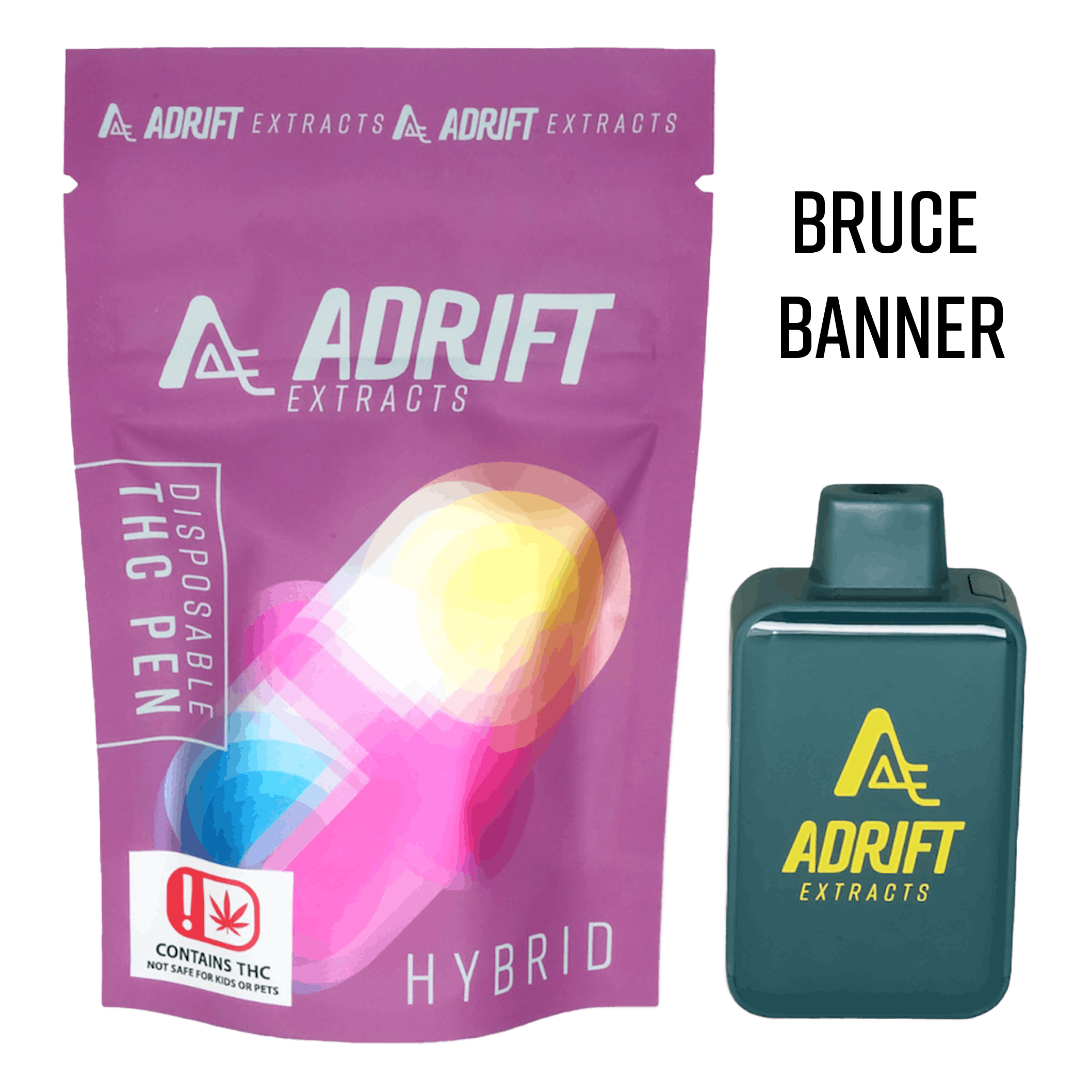 Adrift Extracts - 3g Disposable - Bruce Banner - Tokelahoma’s Finest ...