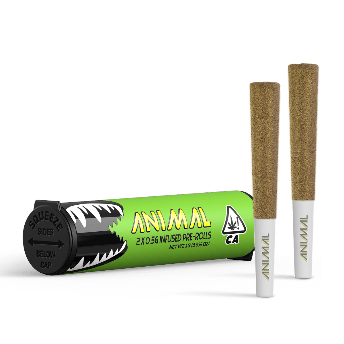 ANIMAL - 2x .5G SUPER INFUSED PRE ROLL PACK - APPLE POP - Go Full Animal