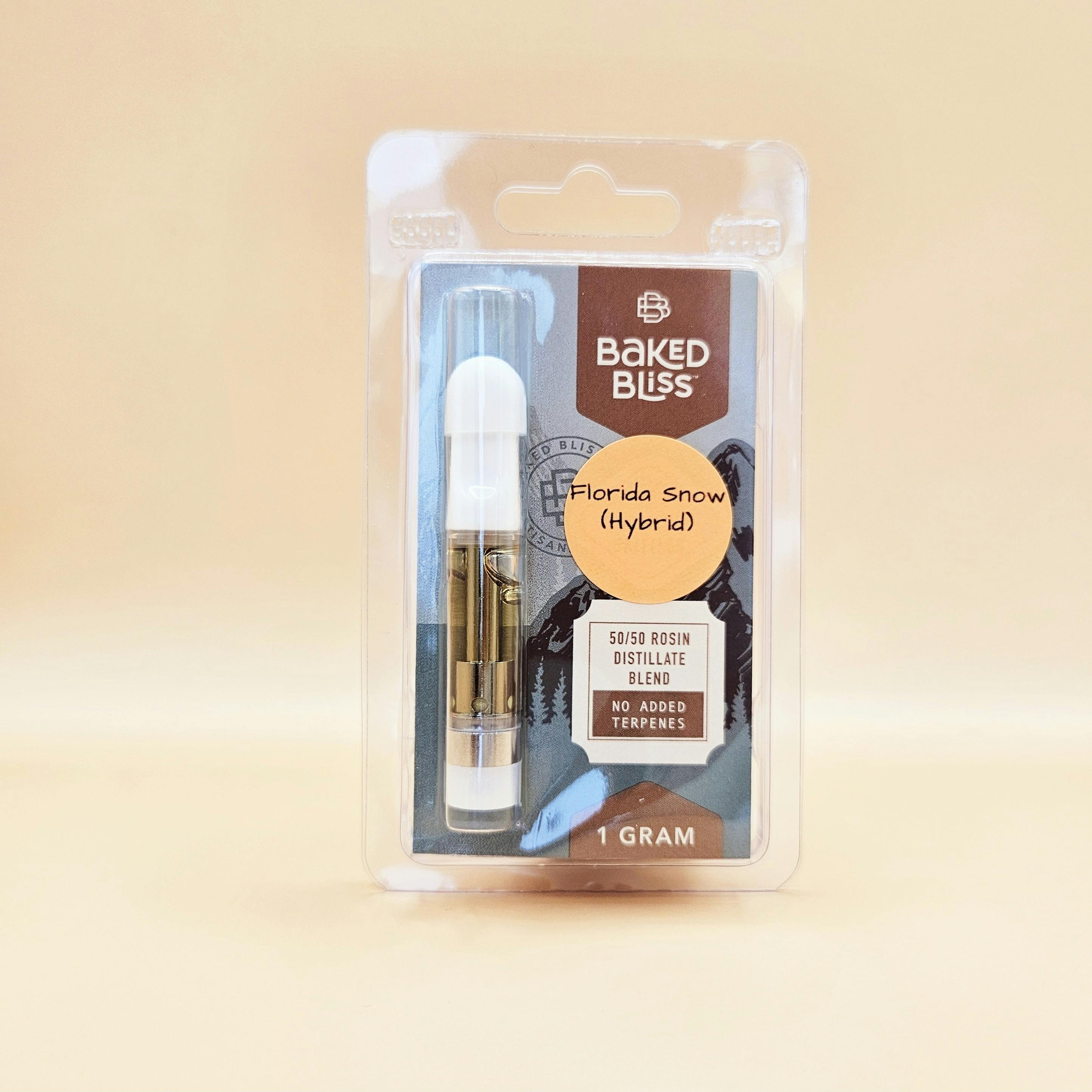 Baked Bliss Florida Snow 1g 50/50 Hash Rosin/Distillate Cartridge ...