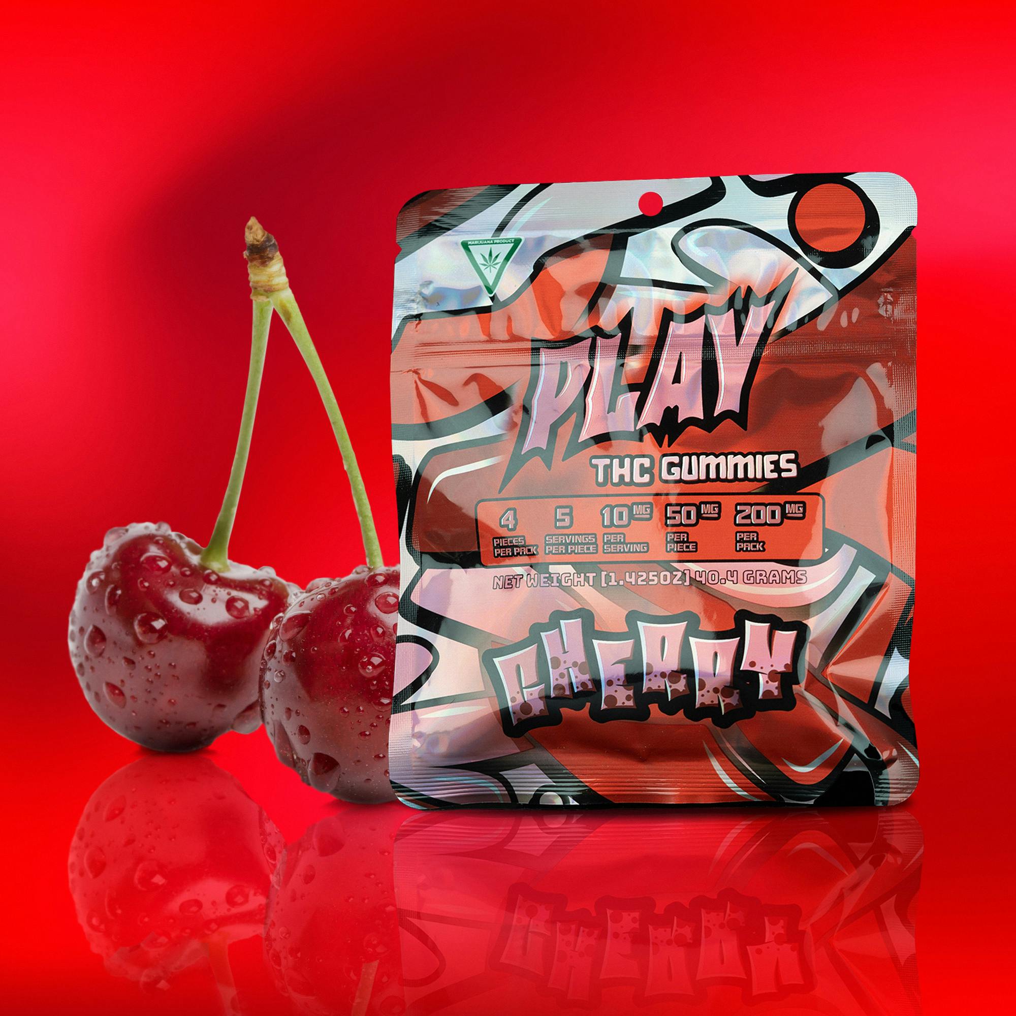 Play | Cherry | 200mg | Gummies - Rkive Reserve