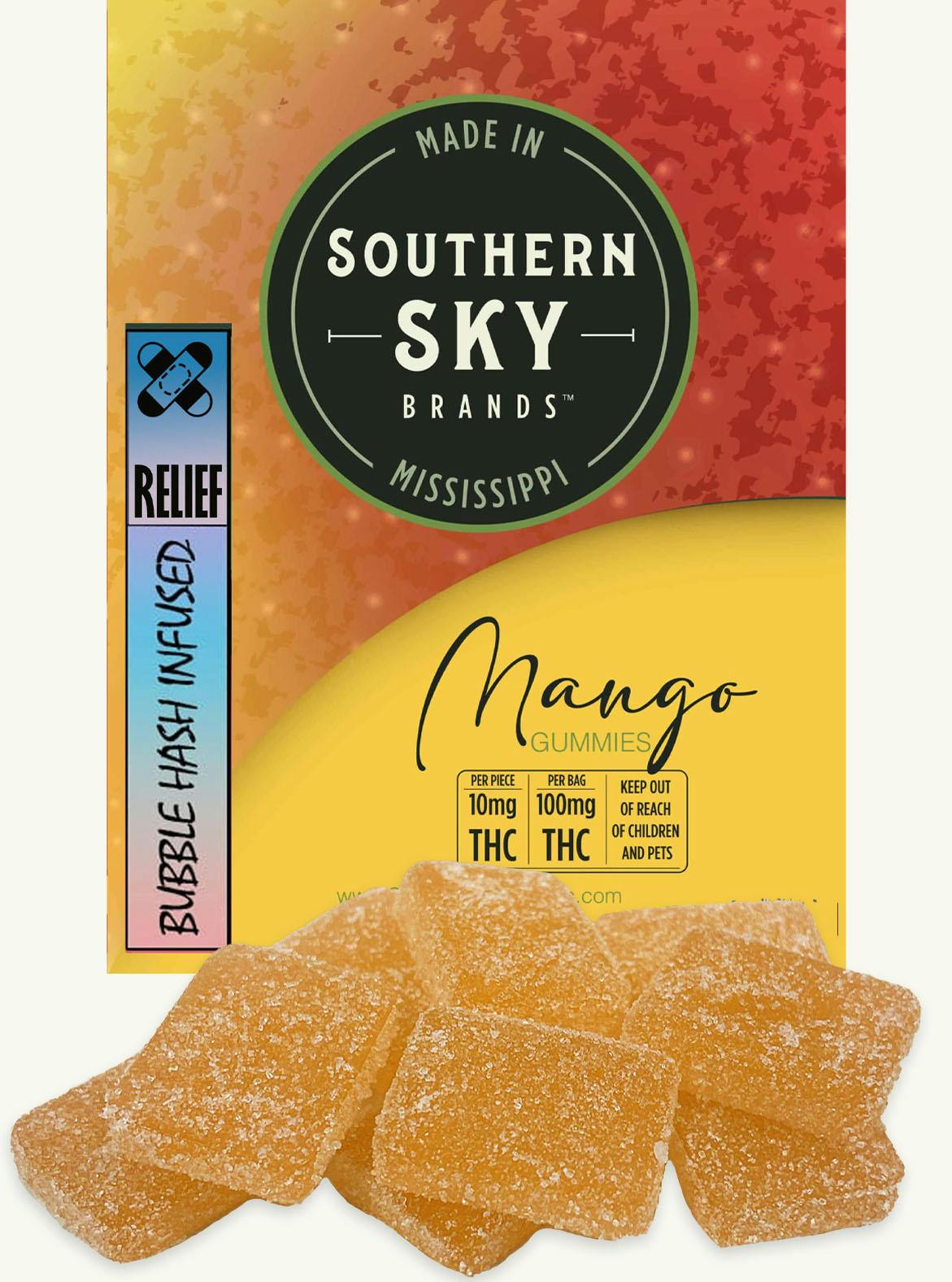 Mango Bubble Hash Gummies 100mg - Southern Sky Brands