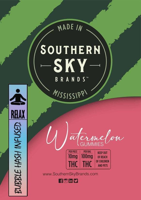 Watermelon Hash Gummies 100mg - Southern Sky Brands