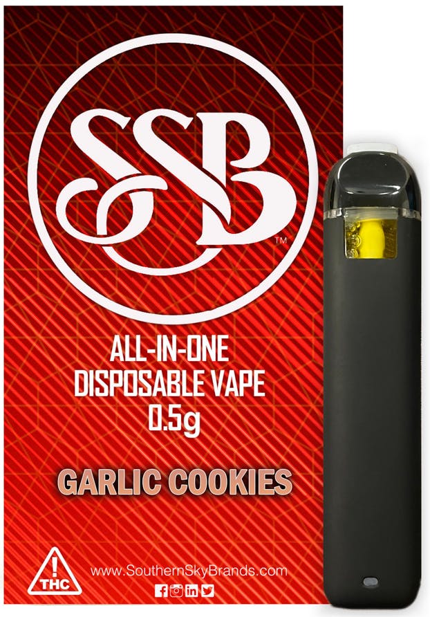 Garlic Cookies Disposable Vape - 0.5g - Southern Sky Brands