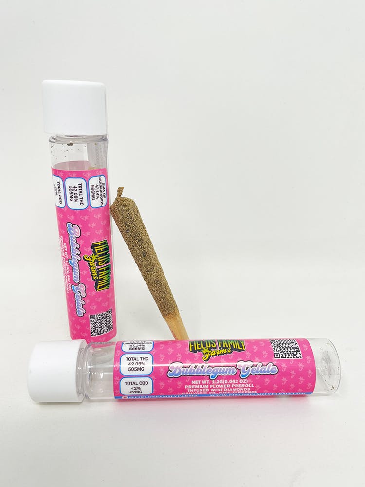 Bubblegum Gelato Single 1.2g Diamond/Kief/Cannabis Oil Infused Pre Roll ...
