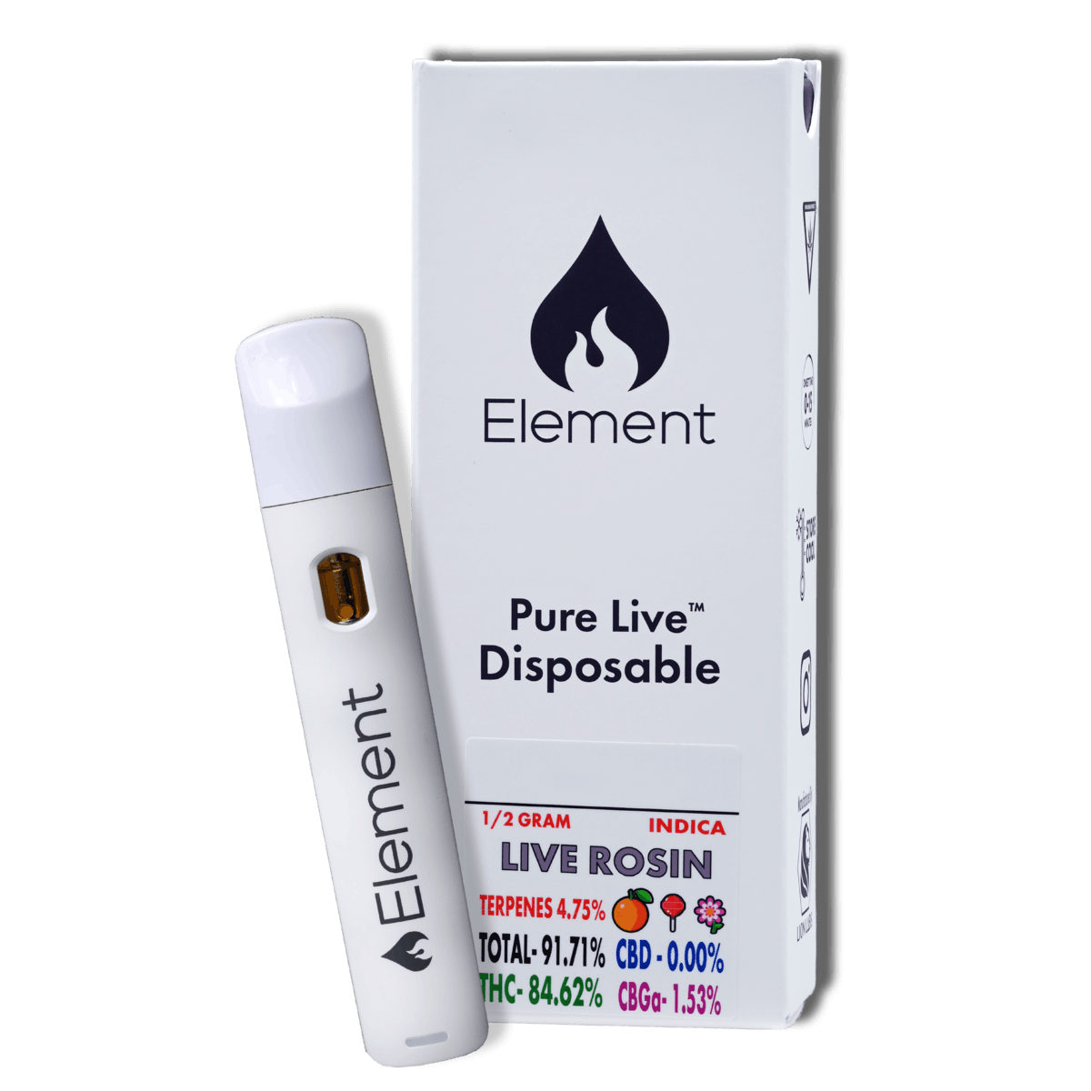 Element Pure Live Rosin Disposable 0.5G - RS 11 - Element Element Pure Live Rosin Disposable 0.5G - RS 11 - Element