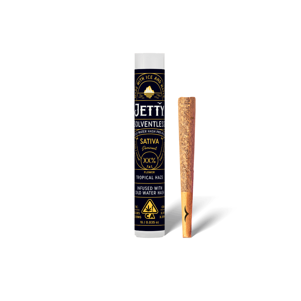 Tropical Haze Cold Water Hash Infused Pre-Roll 1g - Jetty Extracts