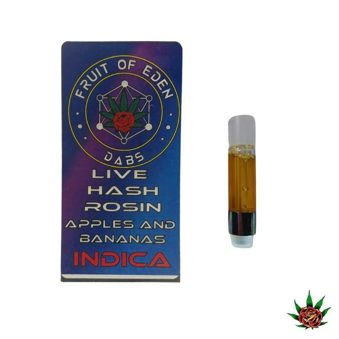 Eden Rose Live Hash Rosin Cart 1g - Apples & Bananas (Indica) - Eden Rose Processing
