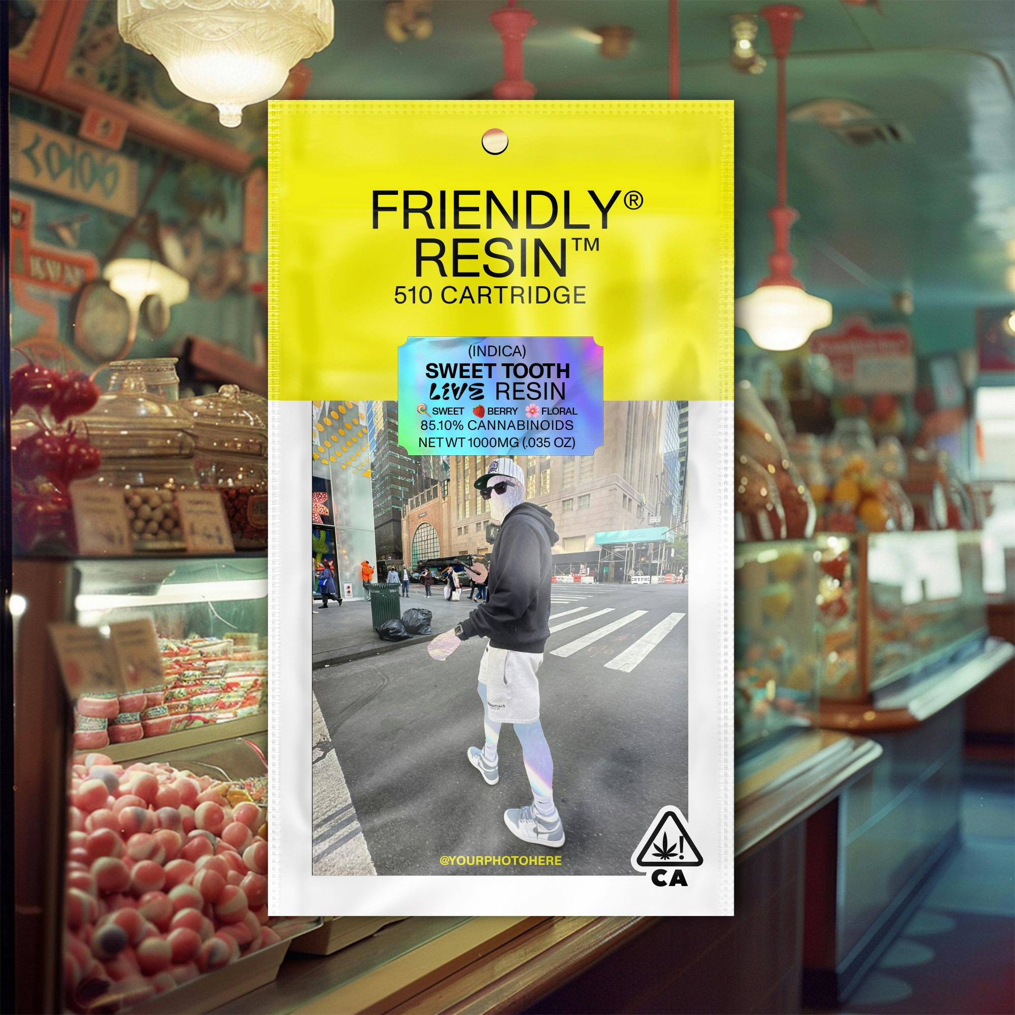 Sweet Tooth | Indica | 1g Live Resin Cartridge - Friendly Brand