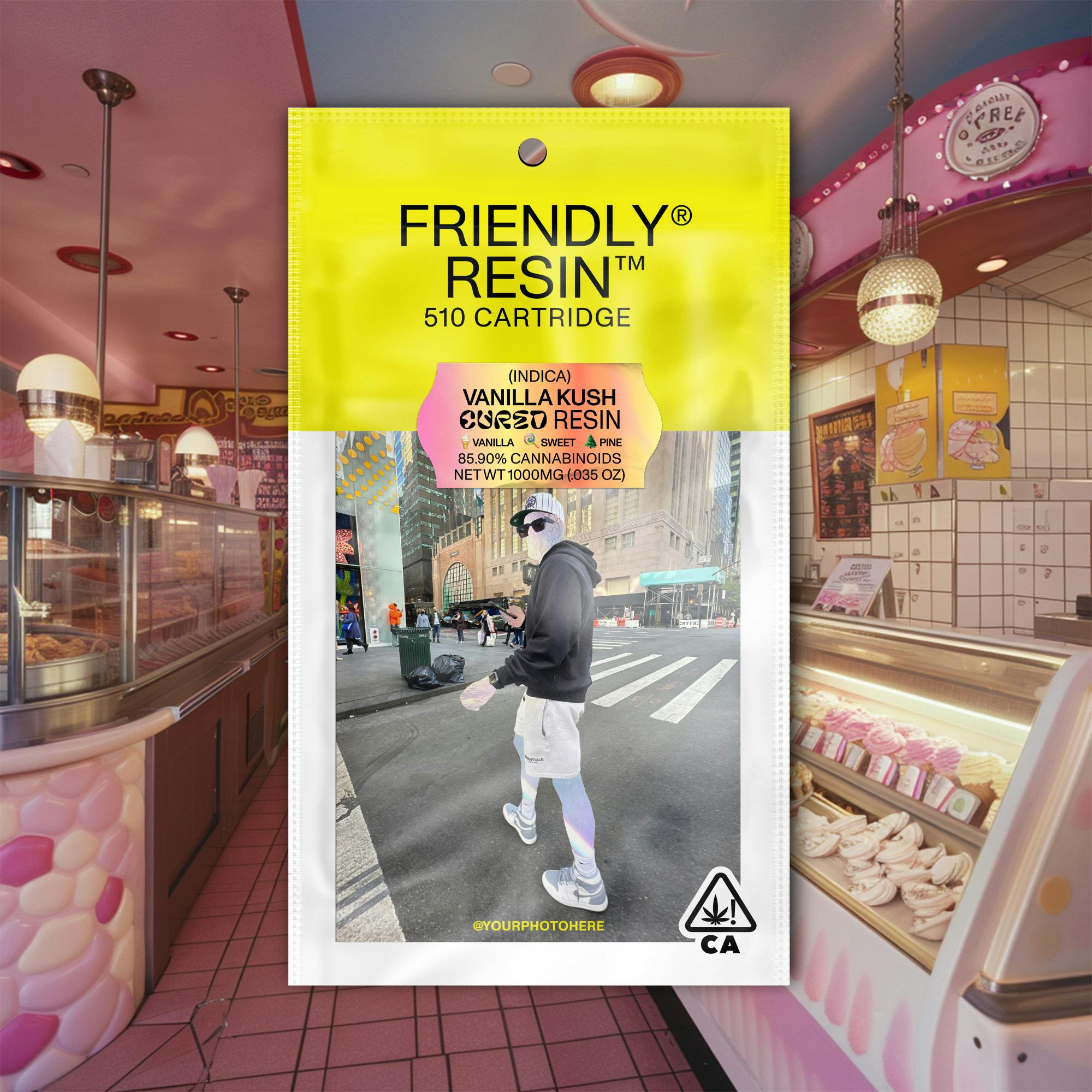 Vanilla Kush | Indica | 1g Cured Resin Cartridge - Friendly Brand