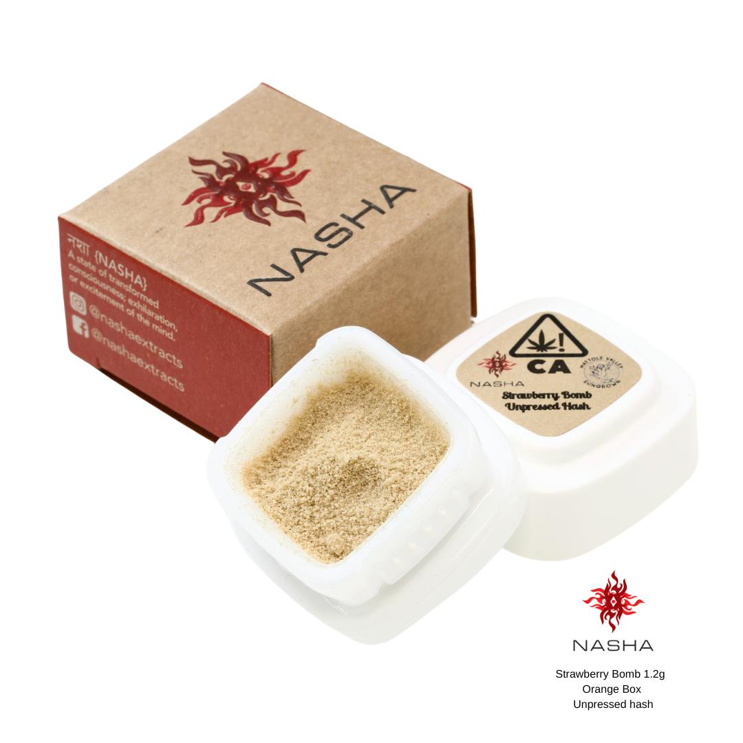 Strawberry Bomb 1.2g Orange Unpressed Hash (Mattole Valley Sungrown ...