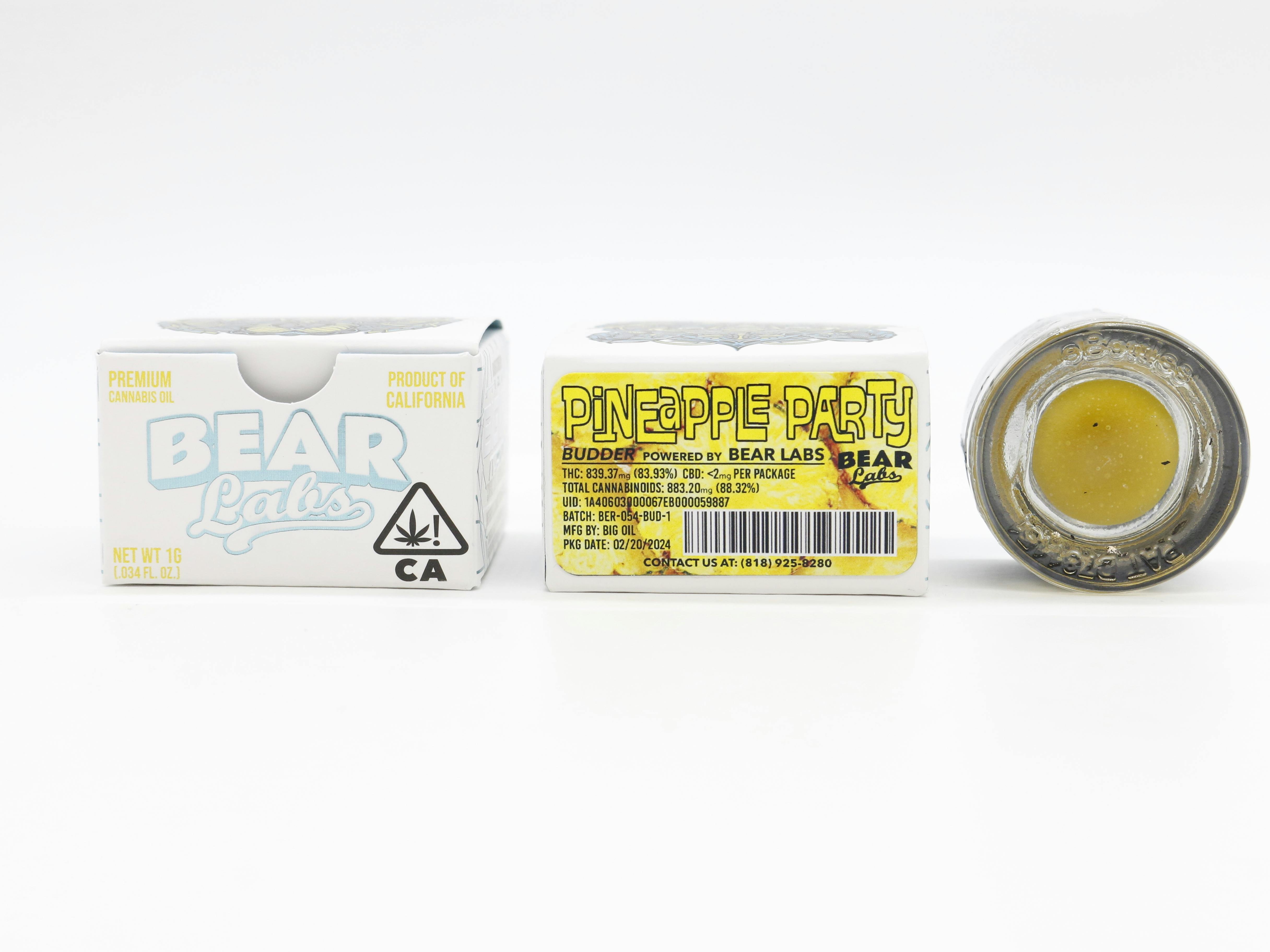 Pineapple Party Budder - 1g - Bear Labs