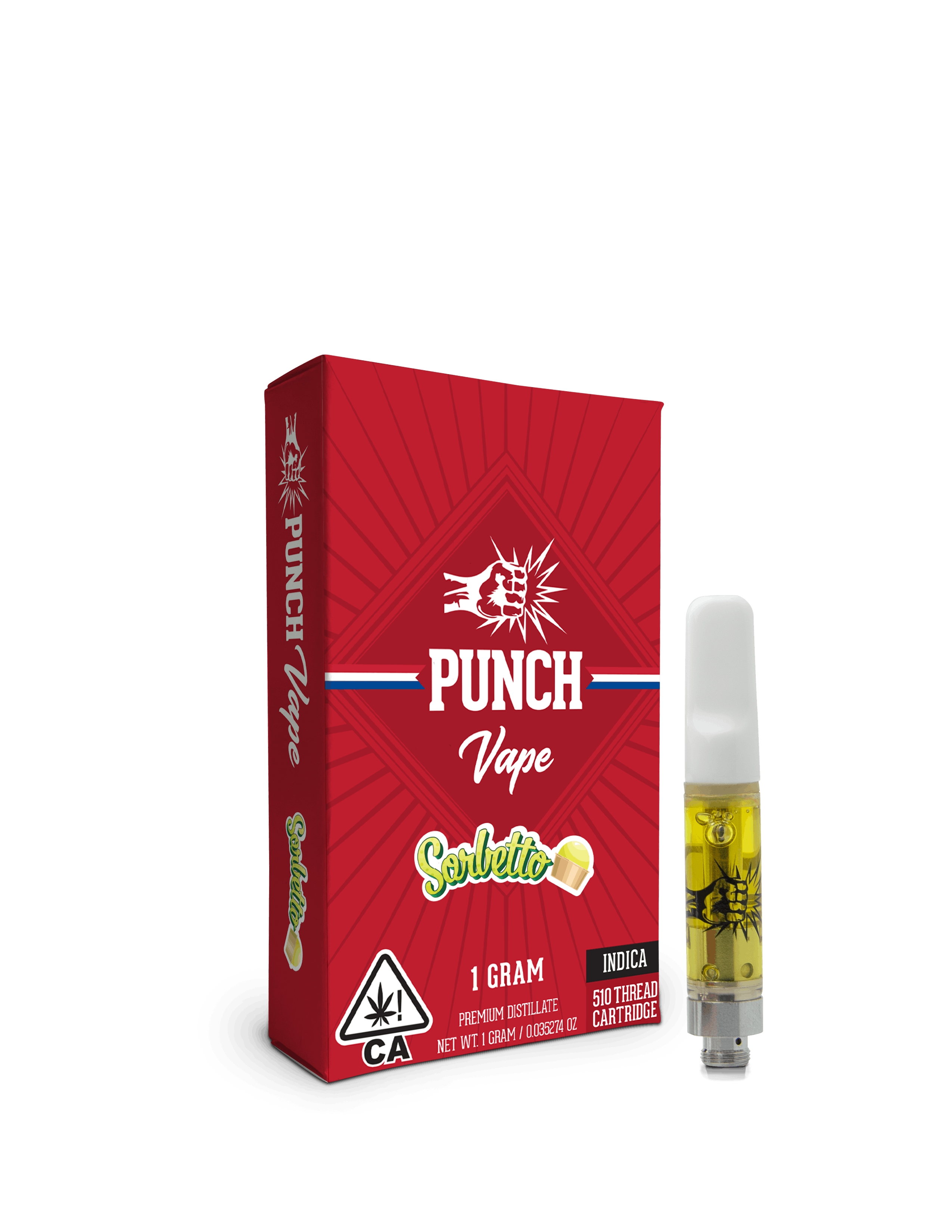 Punch - 510 Distillate Cart - Sorbetto (1g) (Indica) - Punch Edibles ...
