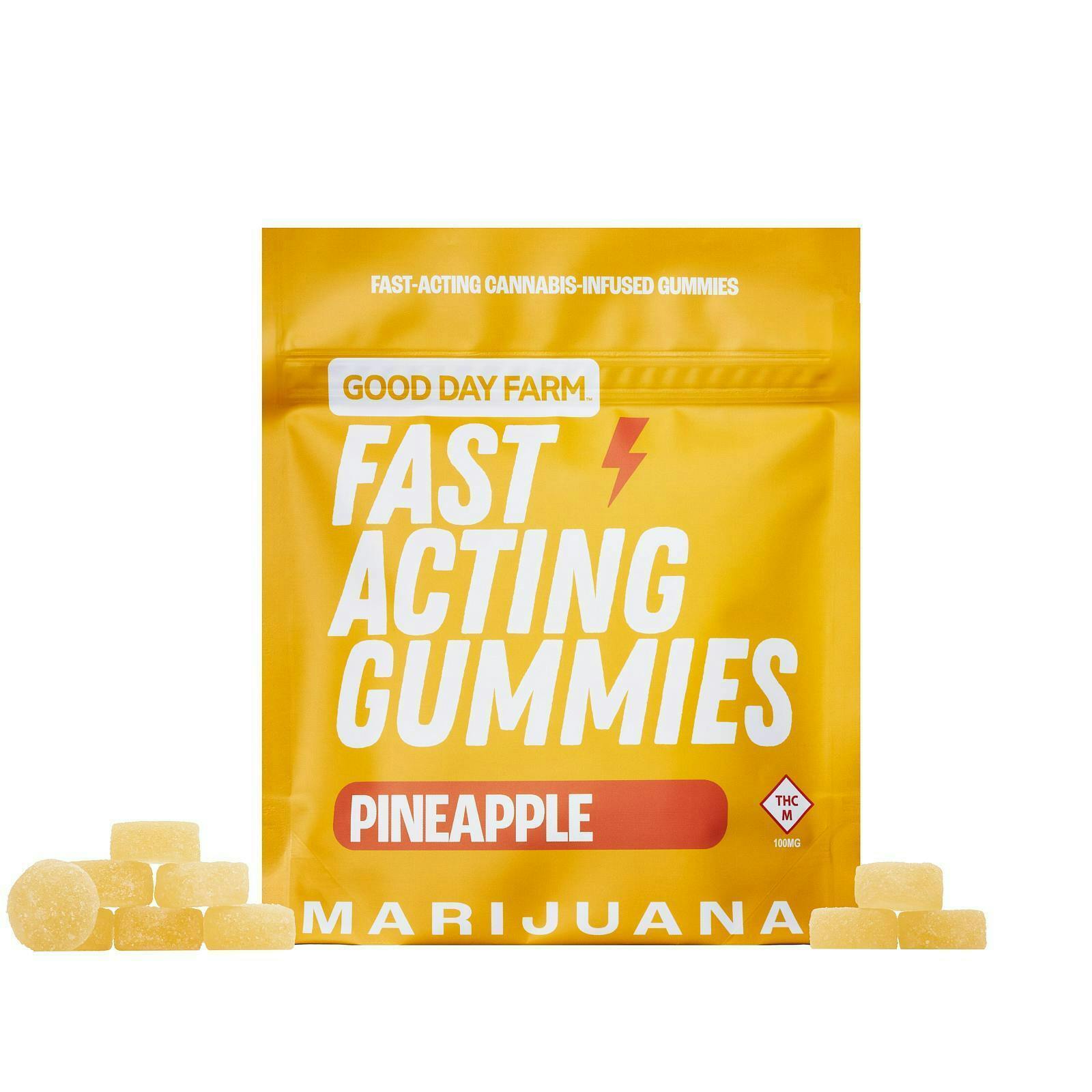 GDF: Fast-Acting Gummies | Pineapple | 100mg | 10pk - Flora Farms ...