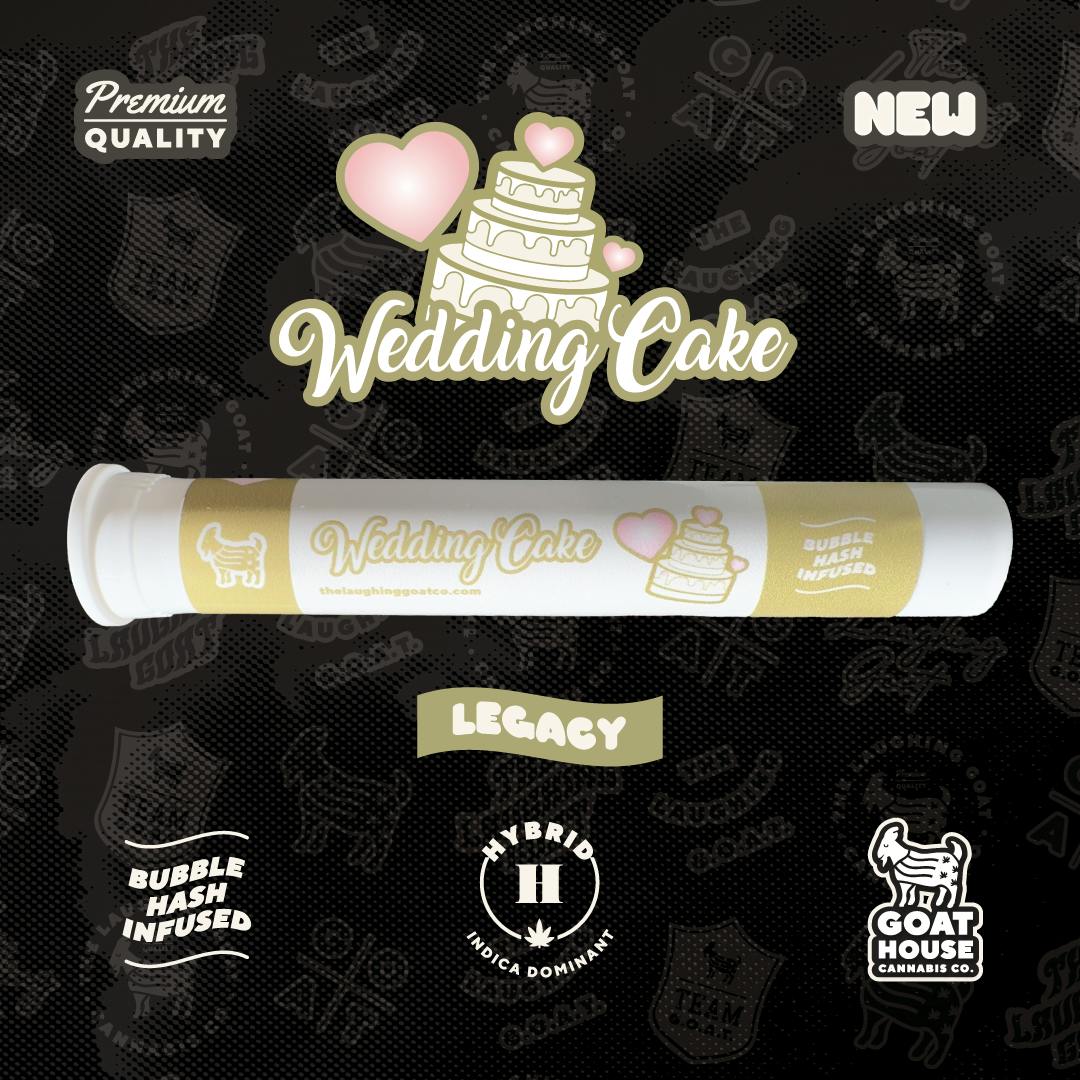 Wedding Cake Bubble Hash Infused Pre Roll - The Laughing Goat