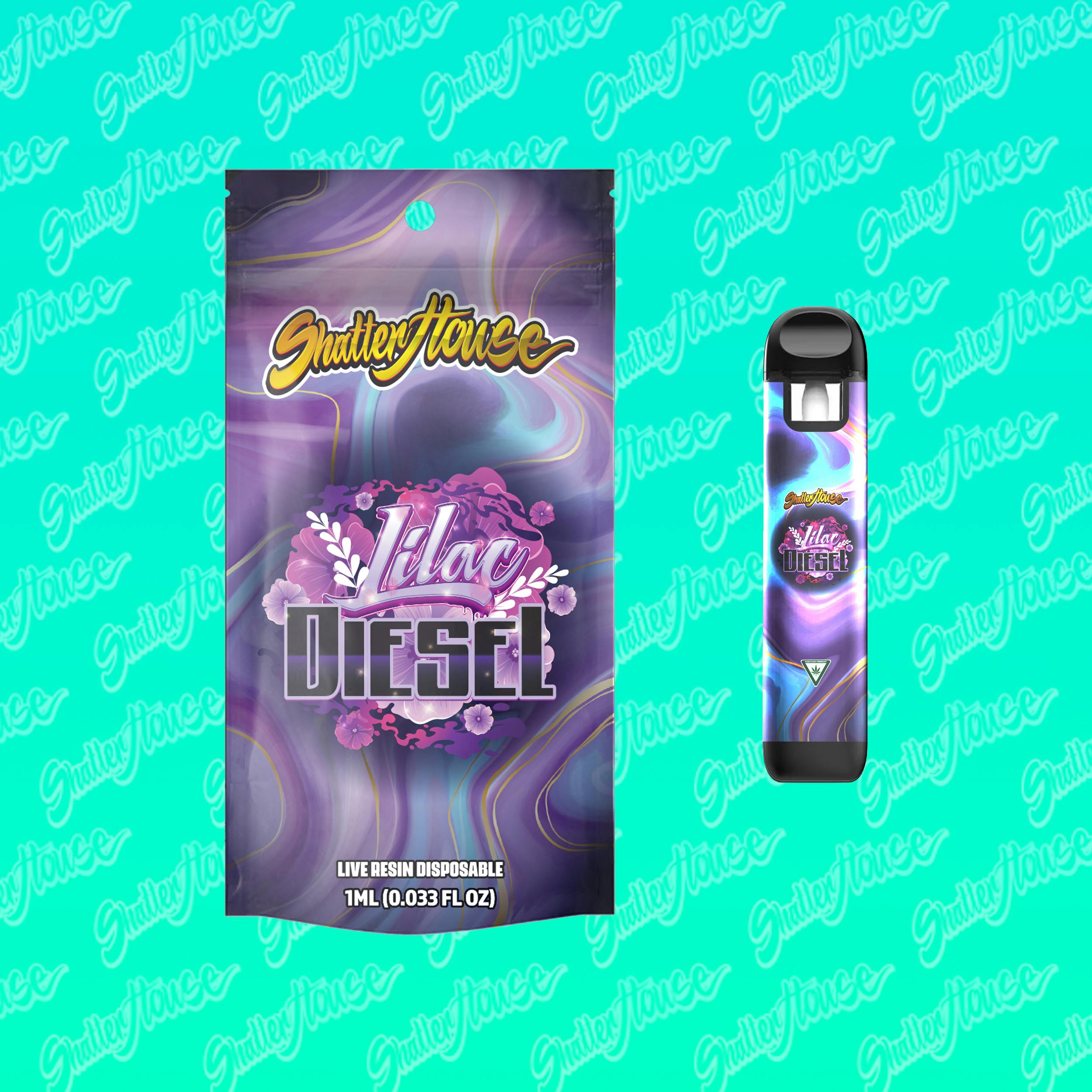SHATTER HOUSE | Lilac Diesel 1g Live Resin Disposable - Shatter House