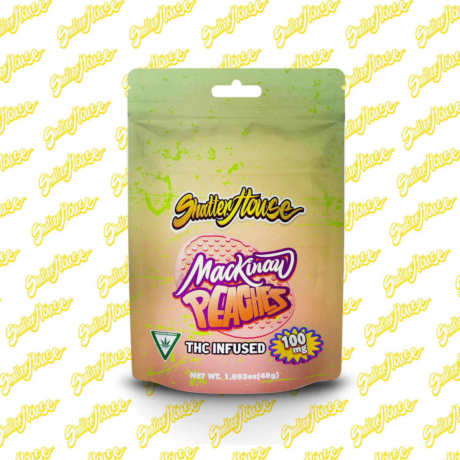 SHATTER HOUSE | Mackinac Peaches 100mg Gummy - Shatter House SHATTER HOUSE | Mackinac Peaches 100mg Gummy - Shatter House