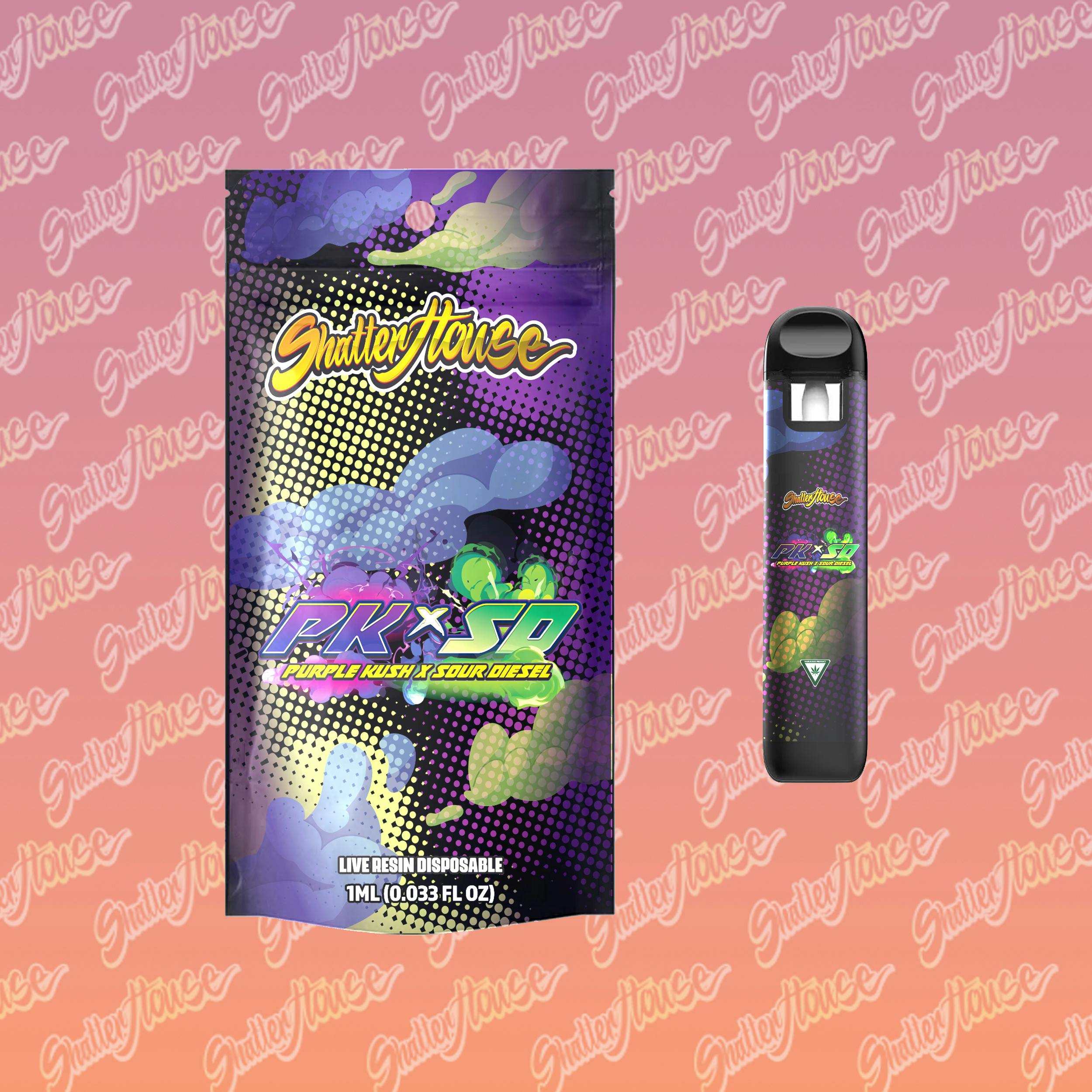 SHATTER HOUSE | PK x SD 1g Live Resin Disposable Vape - Shatter House