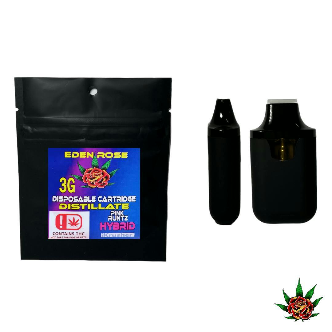 Eden Rose Distillate Disposable 3g - Pink Runtz (Hybrid) - Eden Rose Processing