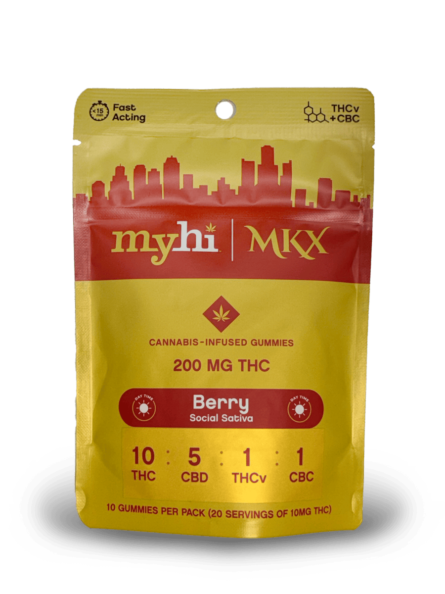 MyHi Super Social Sativa Gummies 200mg - BERRY - MKX Oil Co