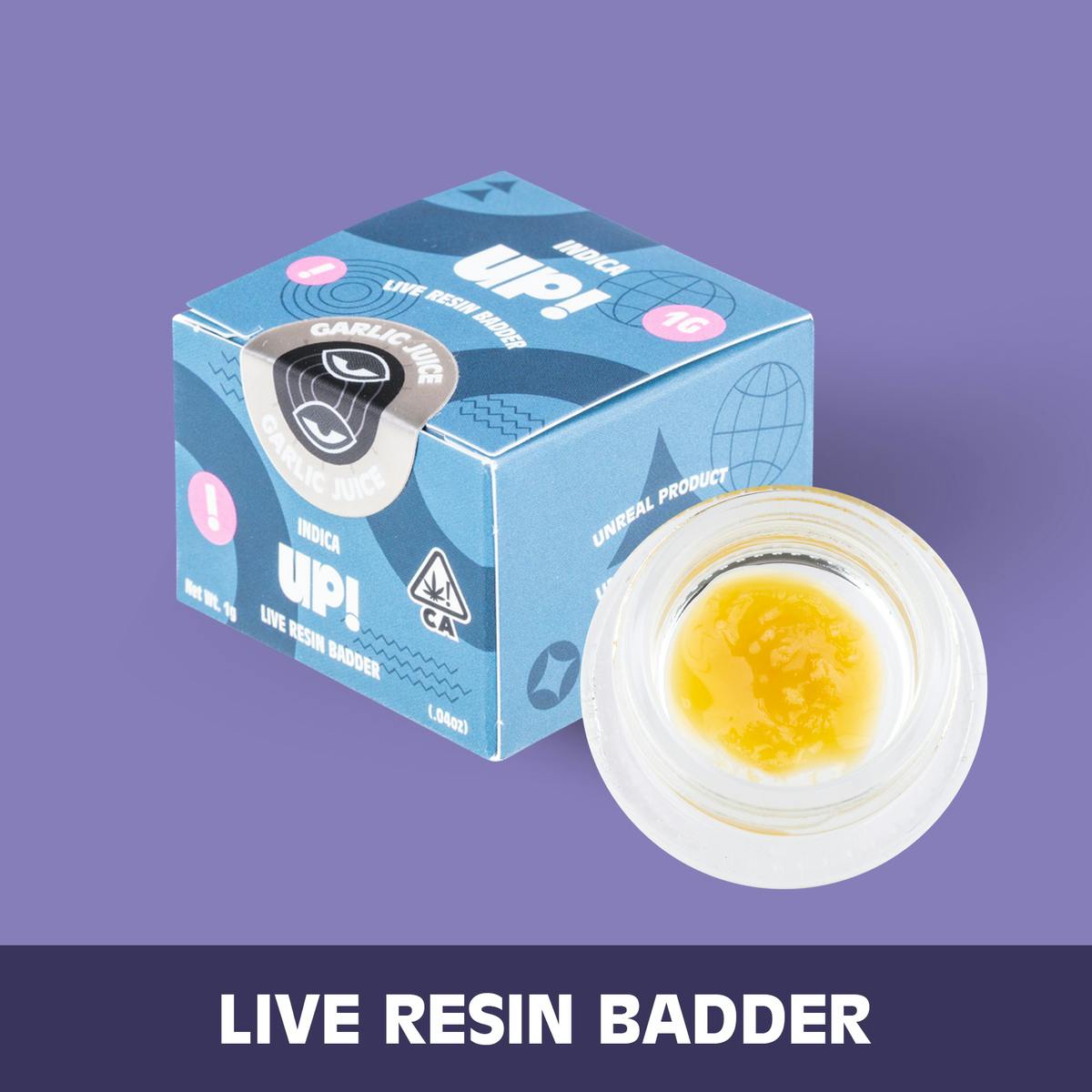 Garlic Juice (Indica) Live Resin Badder 1g - UP!