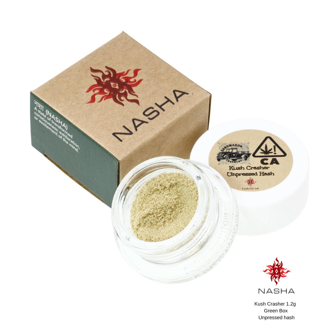 Kush Crasher 1.2g Green Unpressed Hash (Bandwagon Gardens) - NASHA