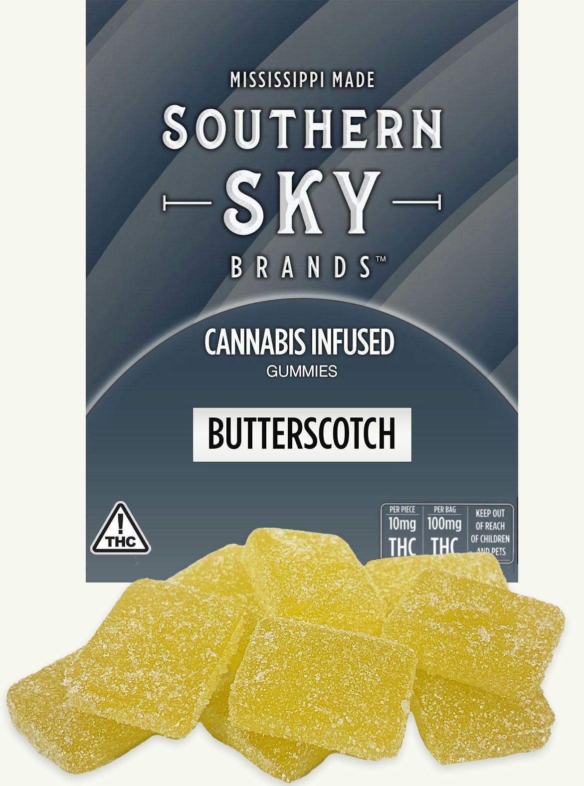 Butterscotch Gummies 100mg - Southern Sky Brands
