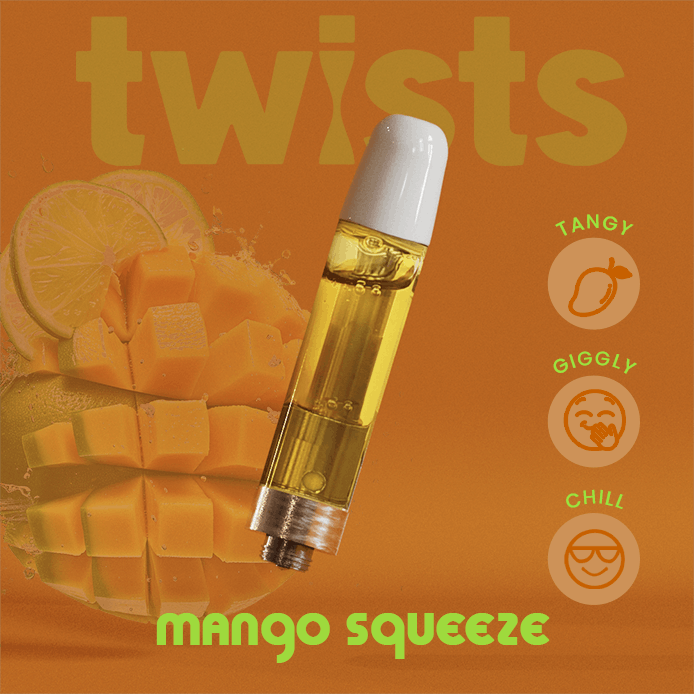 Oil Twists Cartridge (1000mg) - Mango Squeeze Flavor - Craft Concentrates