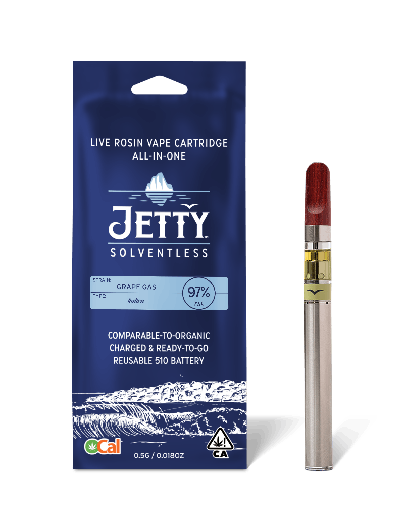 Grape Gas OCal Solventless All-in-One Vape Pen .5g - Jetty Extracts