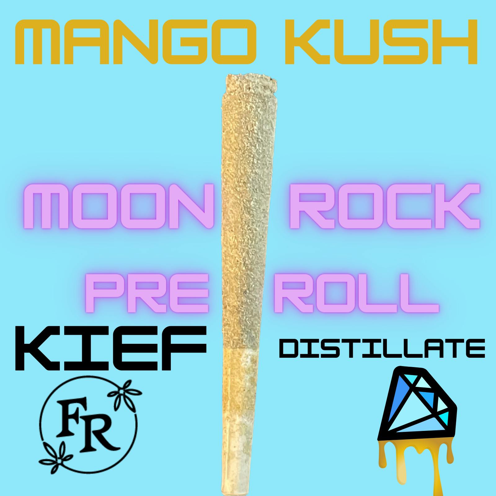 1 Gram-Mango Kush Moon Rock Preroll - Farmers Reserve