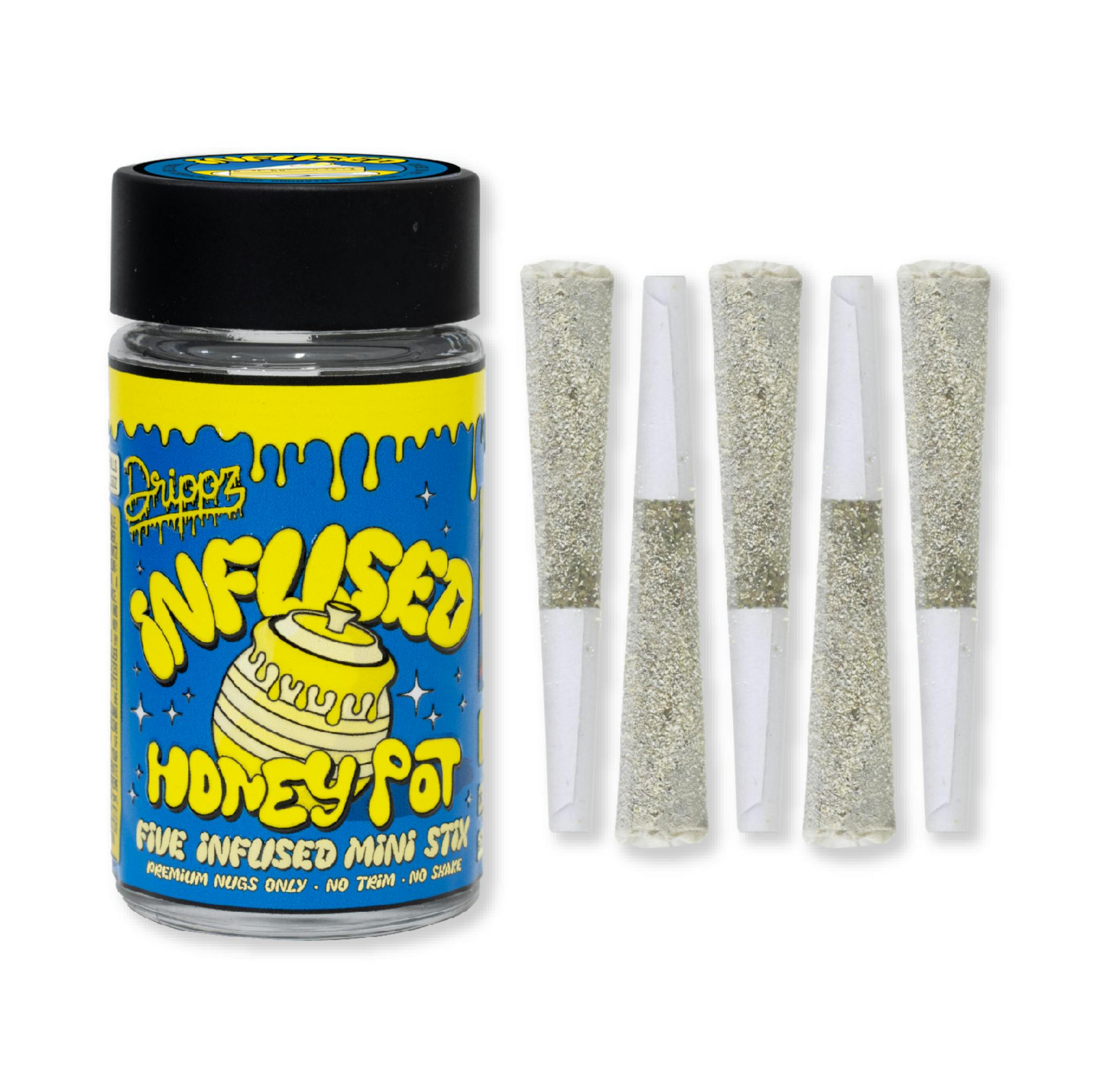 Drippz Honey Pot - Lemon Cake - 3.25g Infused 5pk Pre-Rolls - Drippz