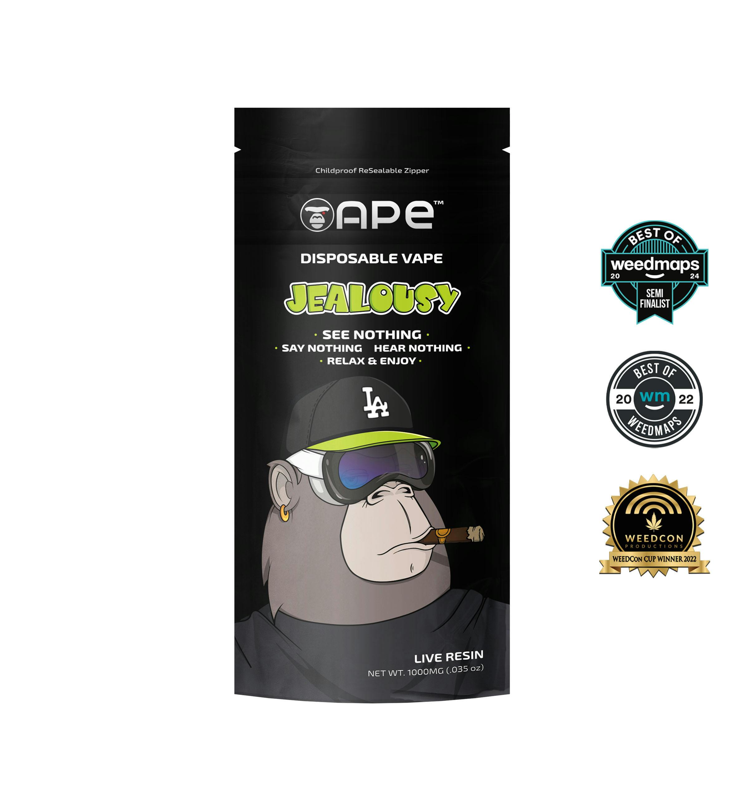 Jealousy — 1g APE Live Resin Disposable Vape (all in one) - APE Premium ...