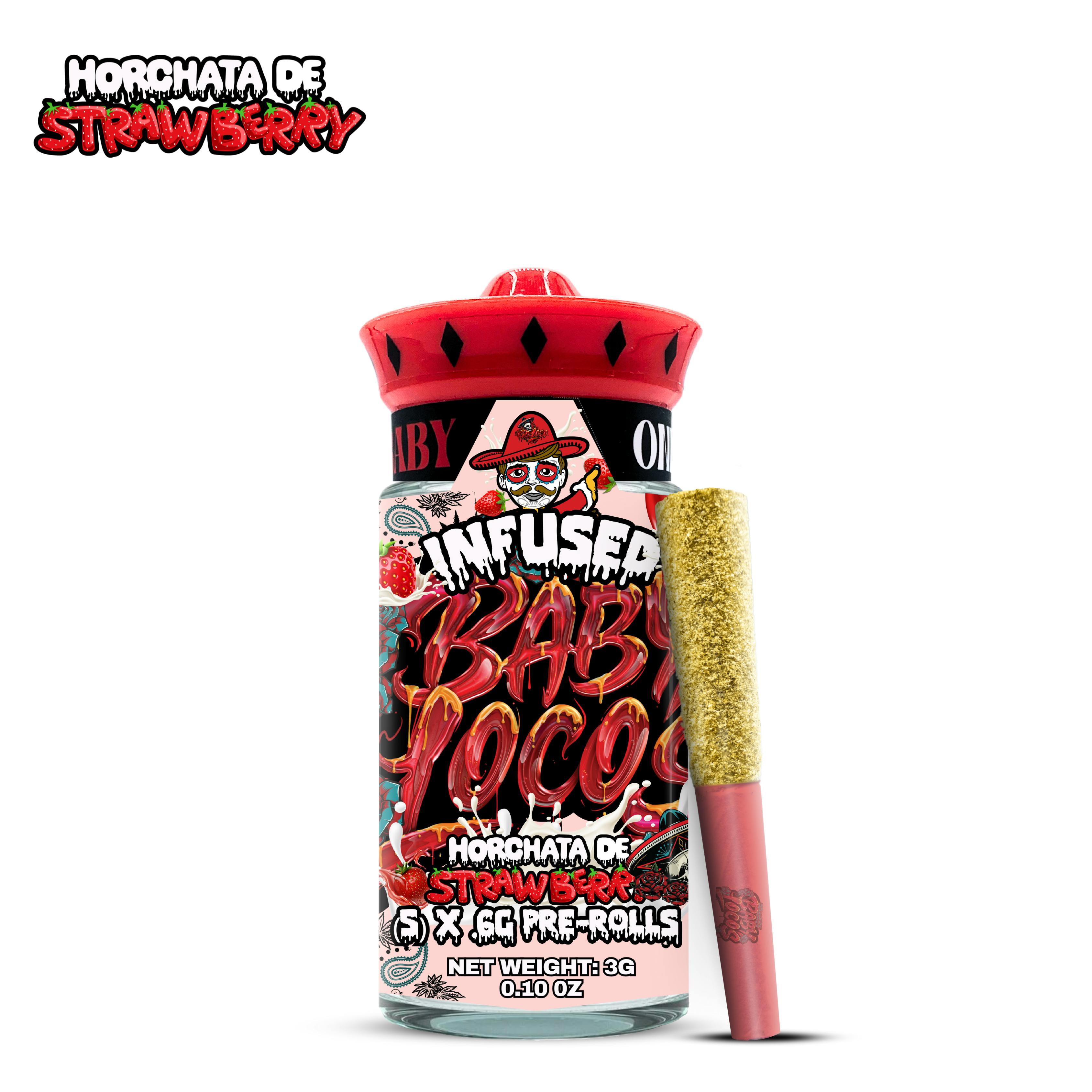 Baby Loco's 5 Pack (.6g) Pre-Rolls - Horchata de Strawberry - Go Loco