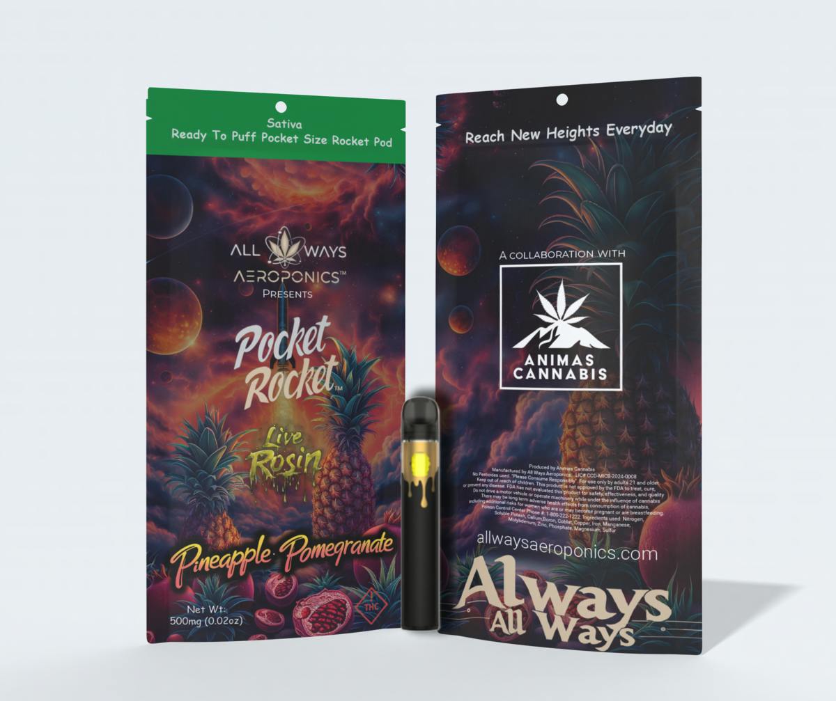 All Ways Pocket Rocket Live Rosin 0.5g Pineapple Pomegranate All In One ...