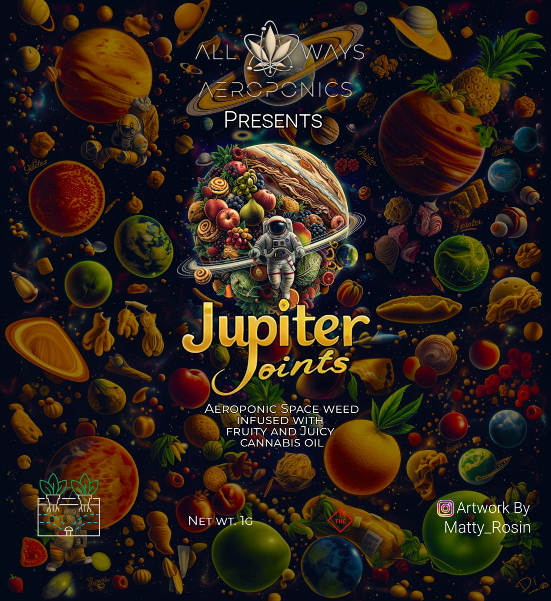 Jupiter Joints | Infused Prerolls | 1g Peaches and Cream Hybrid - All ...