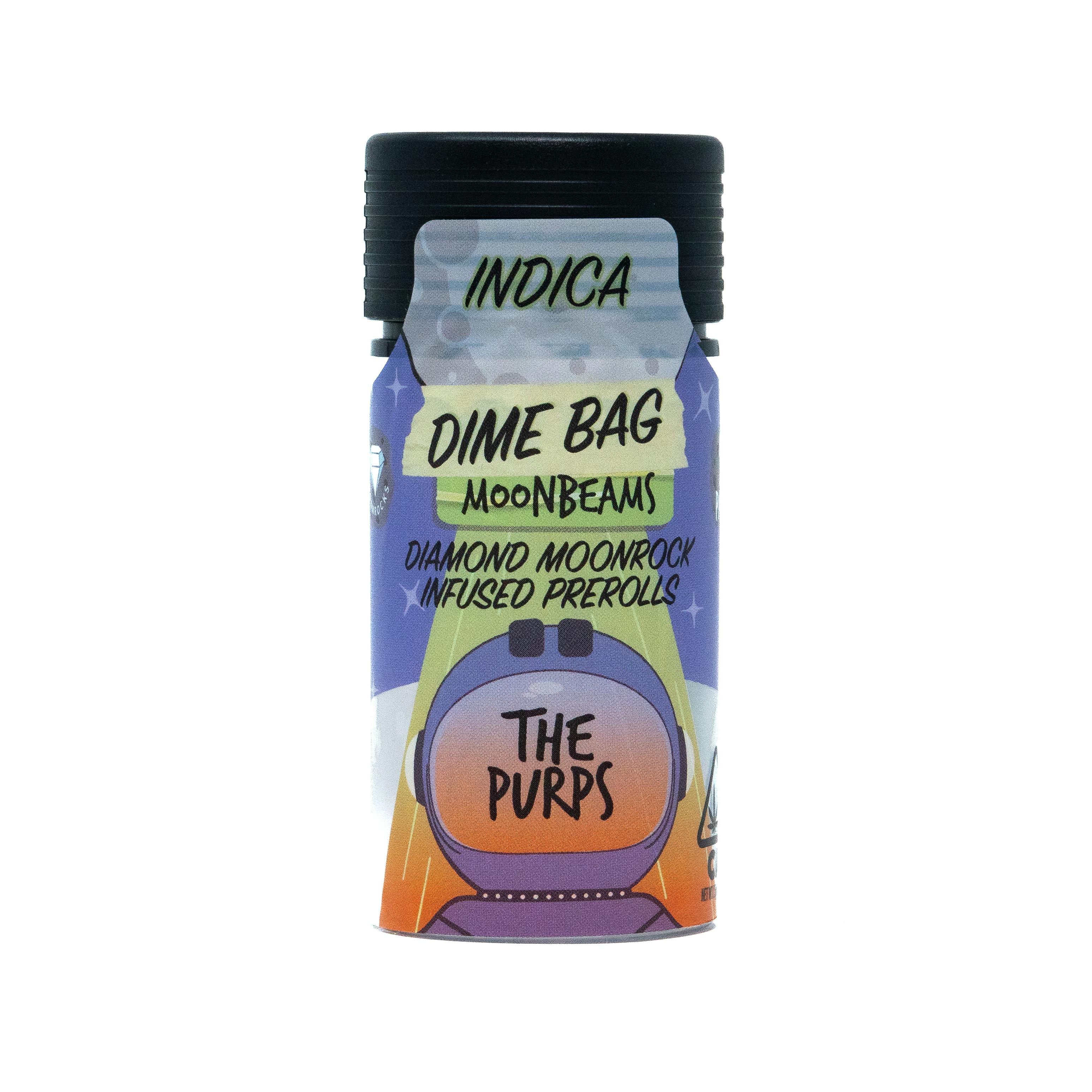 Diamond Moonrock Infused Pre-rolls 2.5g 5-Pack - The Purps - Dime Bag